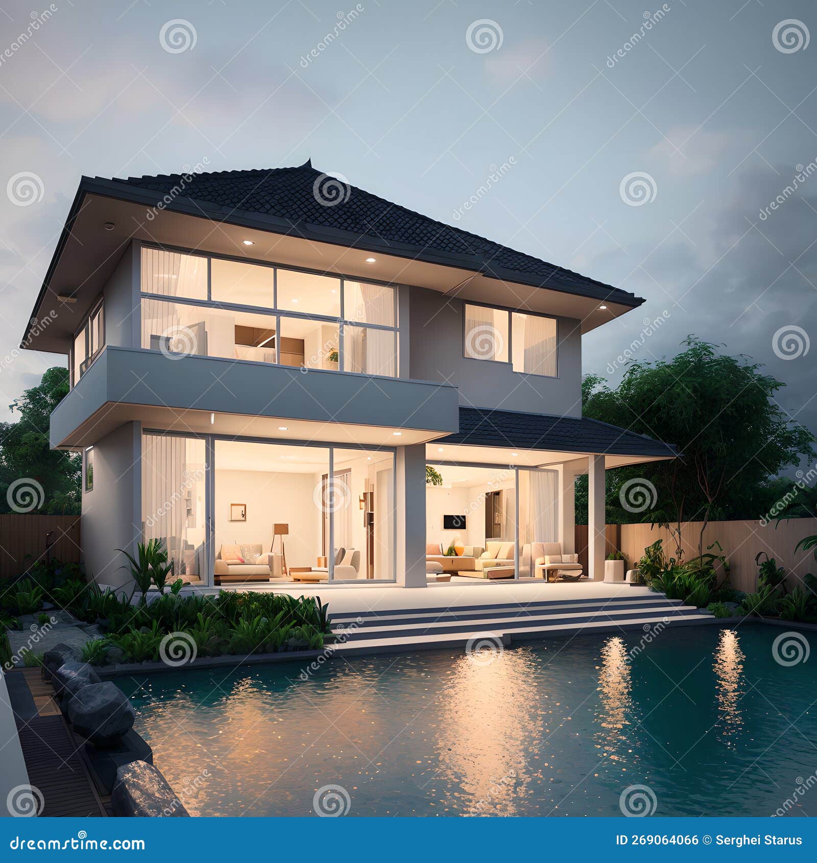 3D Reference Model of a Cute Small House for Warm Climate, AI Generated ...