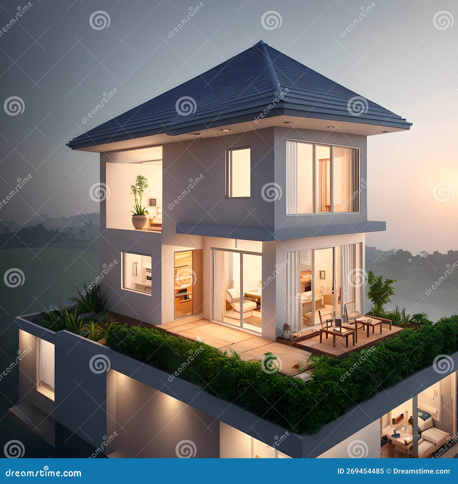 3D Reference Model of a Cute Small House for Warm Climate, AI Generated ...