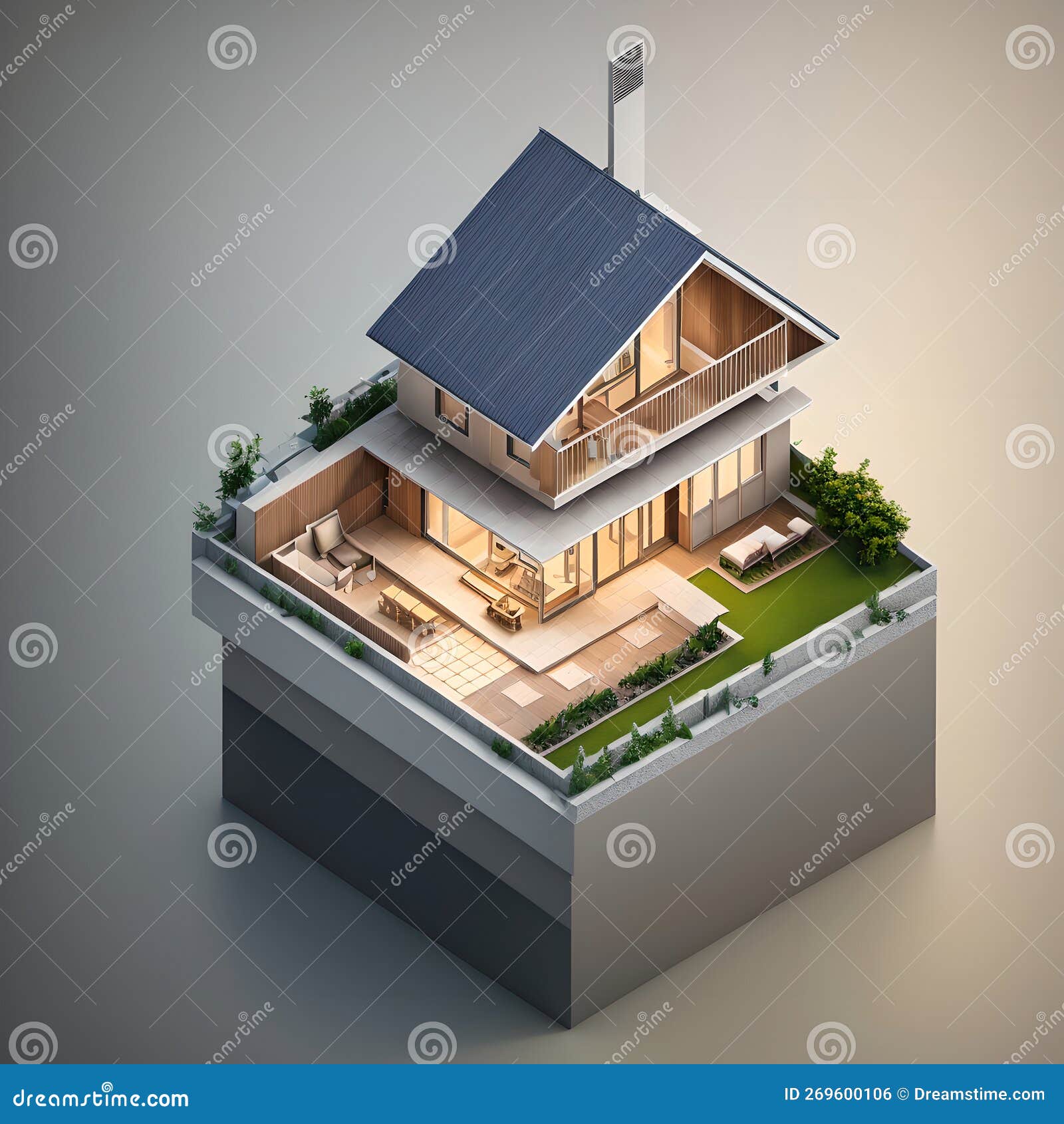 3D Reference Model of a Cute Small House for Warm Climate, AI Generated ...