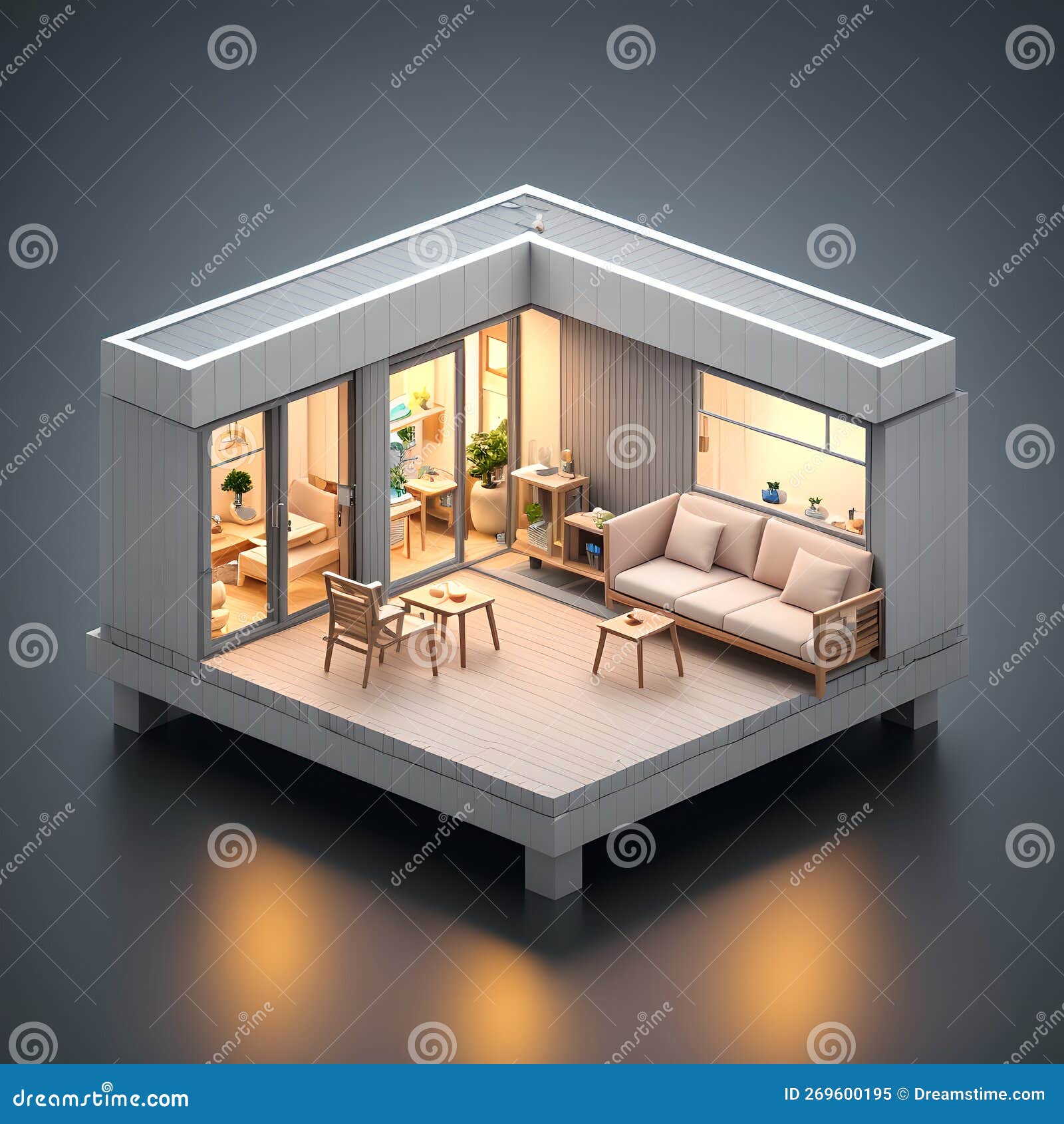 3D Reference Model of a Cute Small House for Warm Climate, AI Generated ...