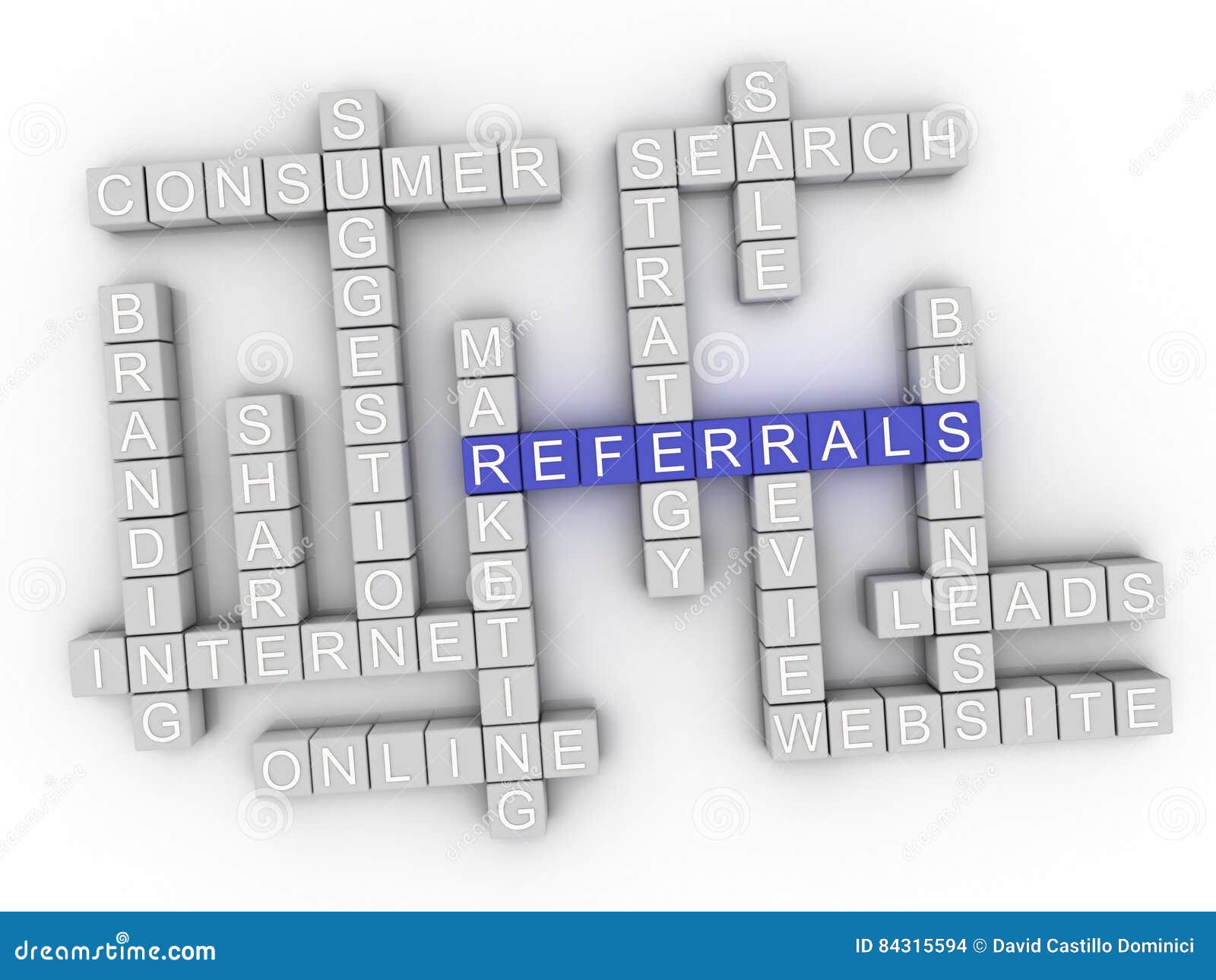 3d Referrals Word Cloud Concept Stock Illustration - Illustration of ...