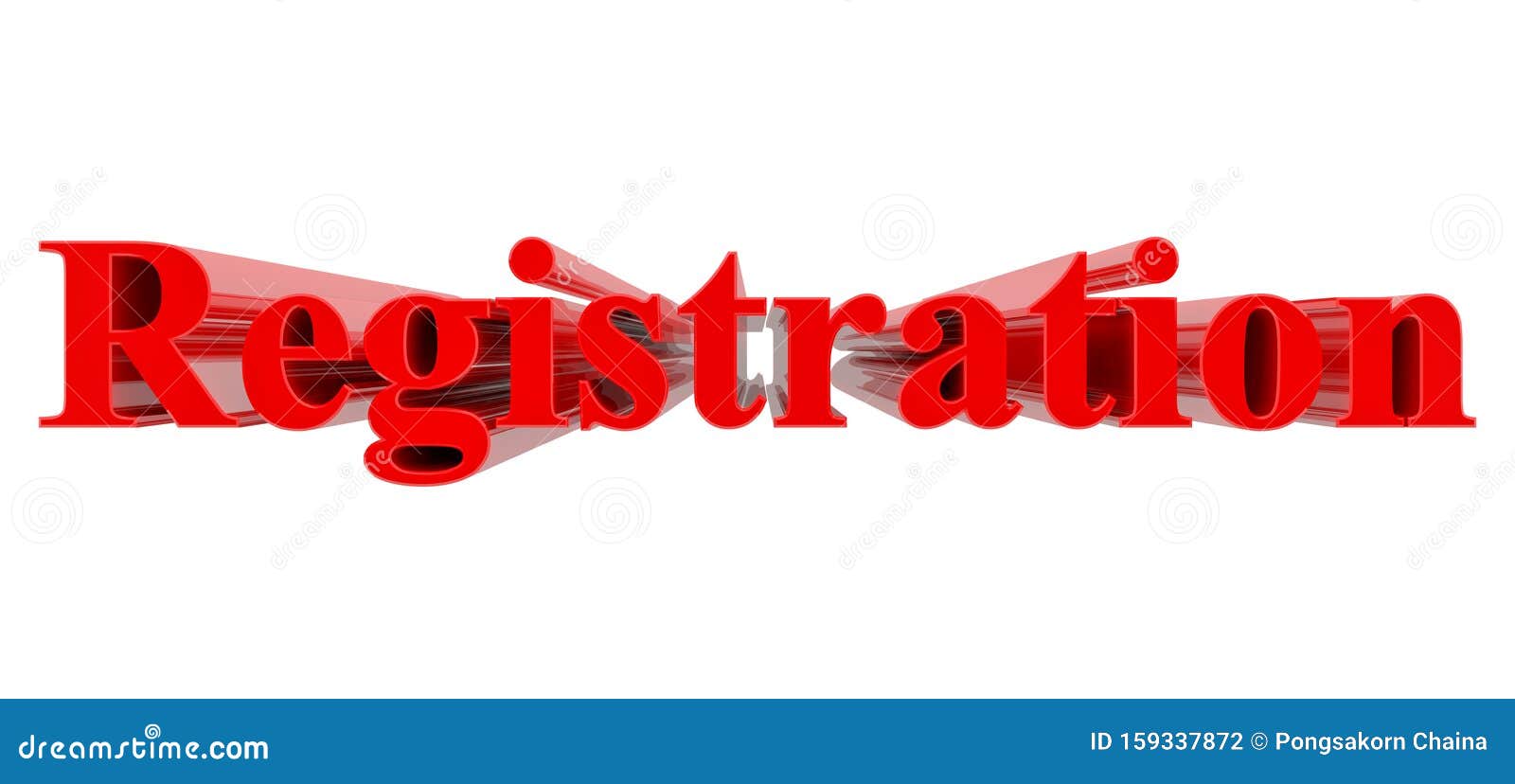3D Registration Word On White Background 3d Rendering Stock Photo ...