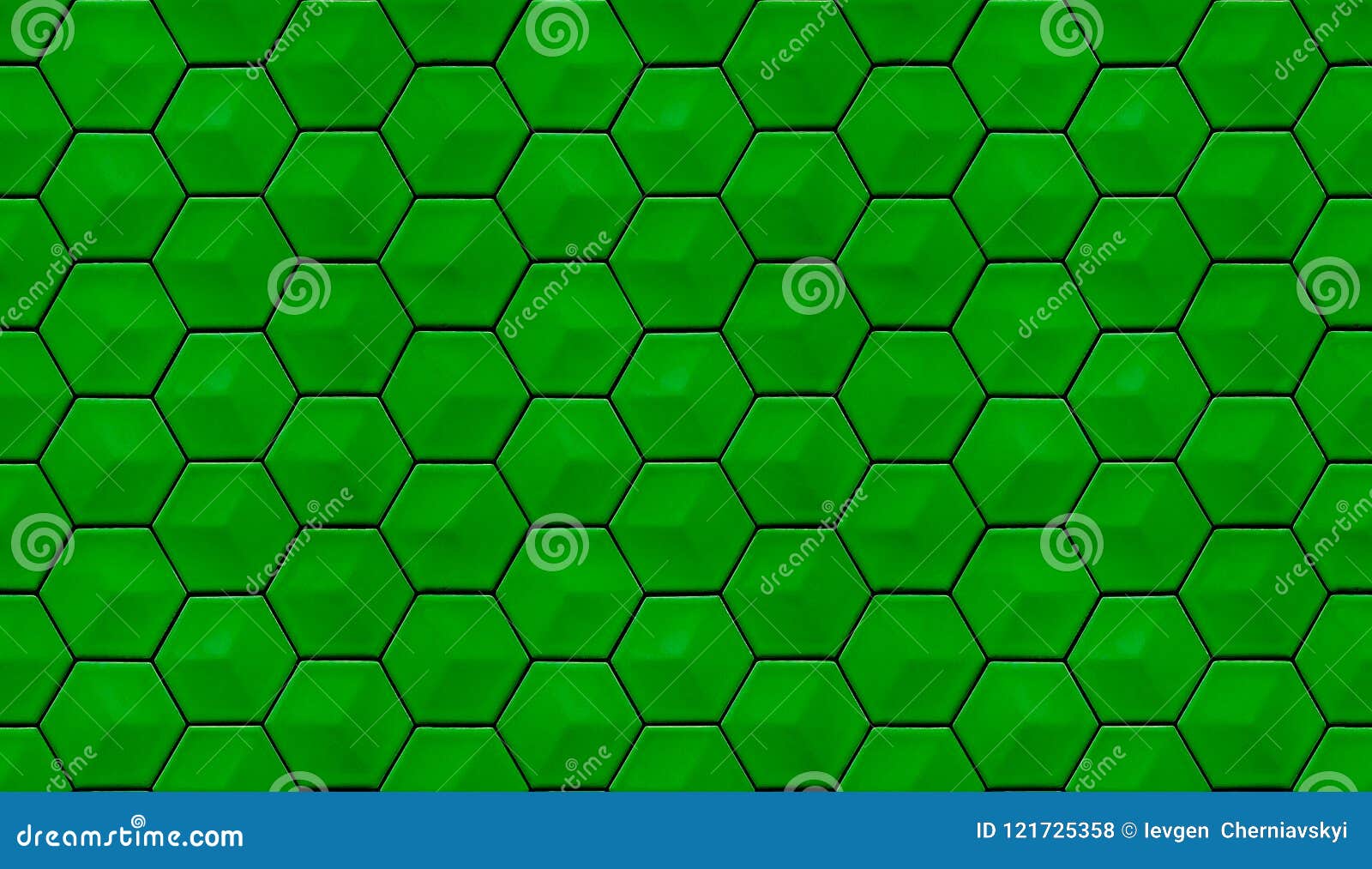 Hexagonal Grid Seamless Texture, Green Stock Illustration ...