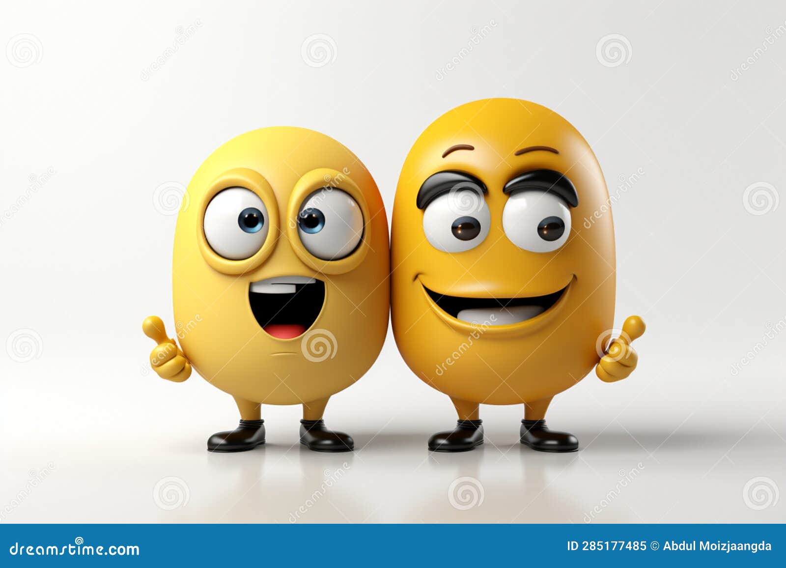 3D Rejecting Emoji on White Backdrop Stock Illustration - Illustration ...