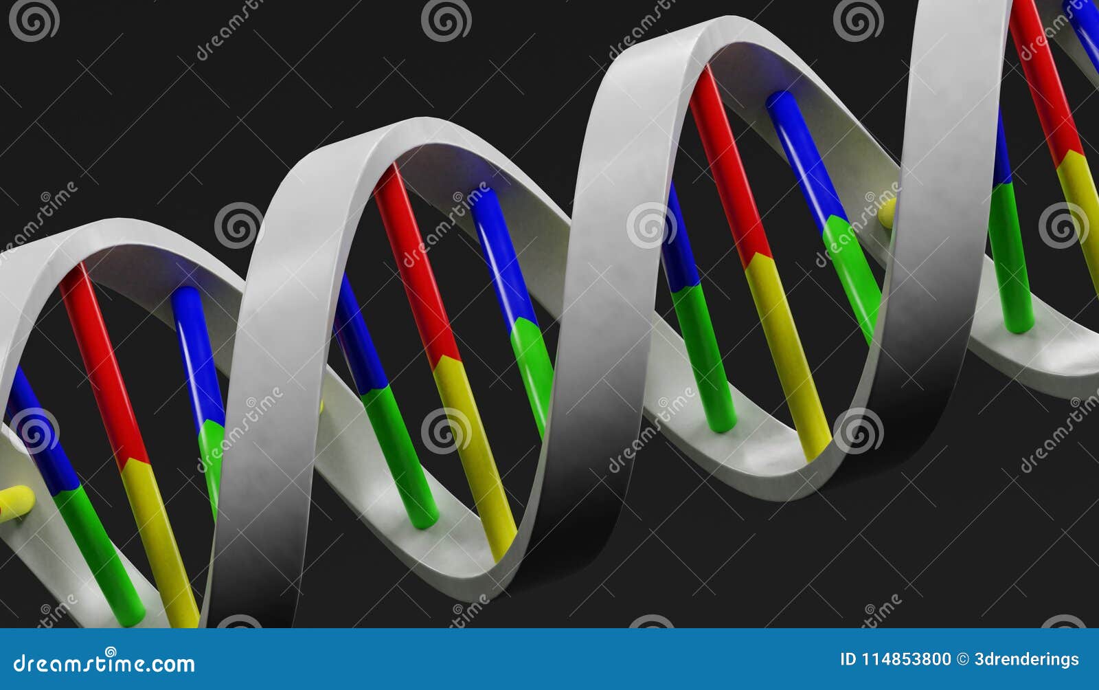 3d rendem do modelo do ADN ilustração stock. Ilustração de biologia ...