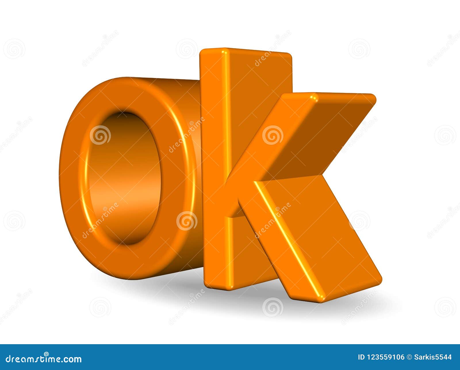 3D Rendent CORRECT, Symbole Orthographique, Signe Illustration Stock ...