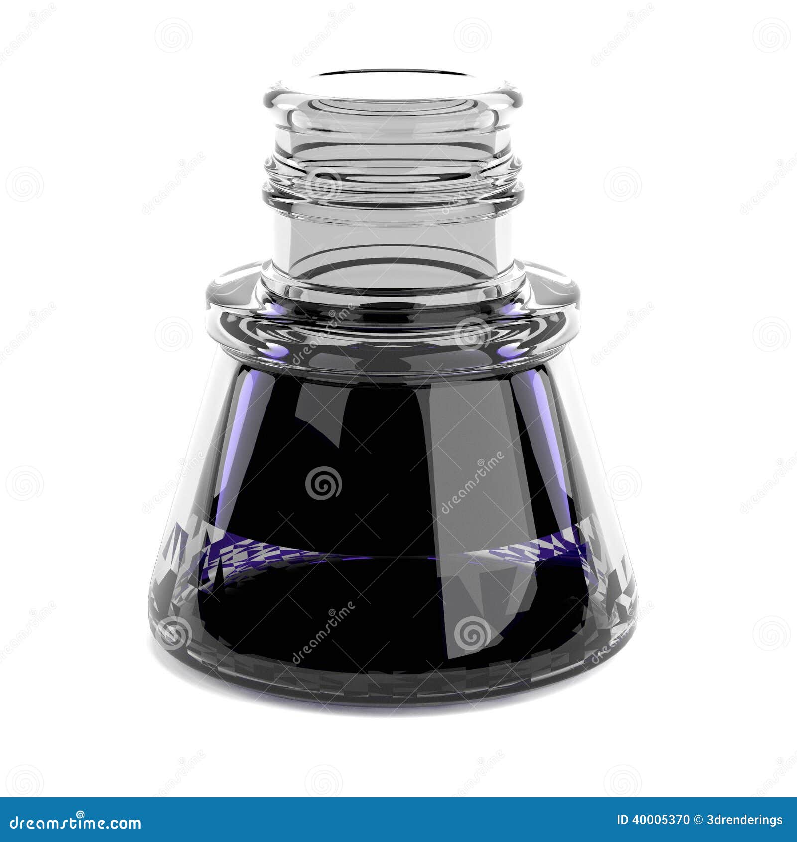 3d rendent de l'encrier illustration stock. Illustration du outil ...