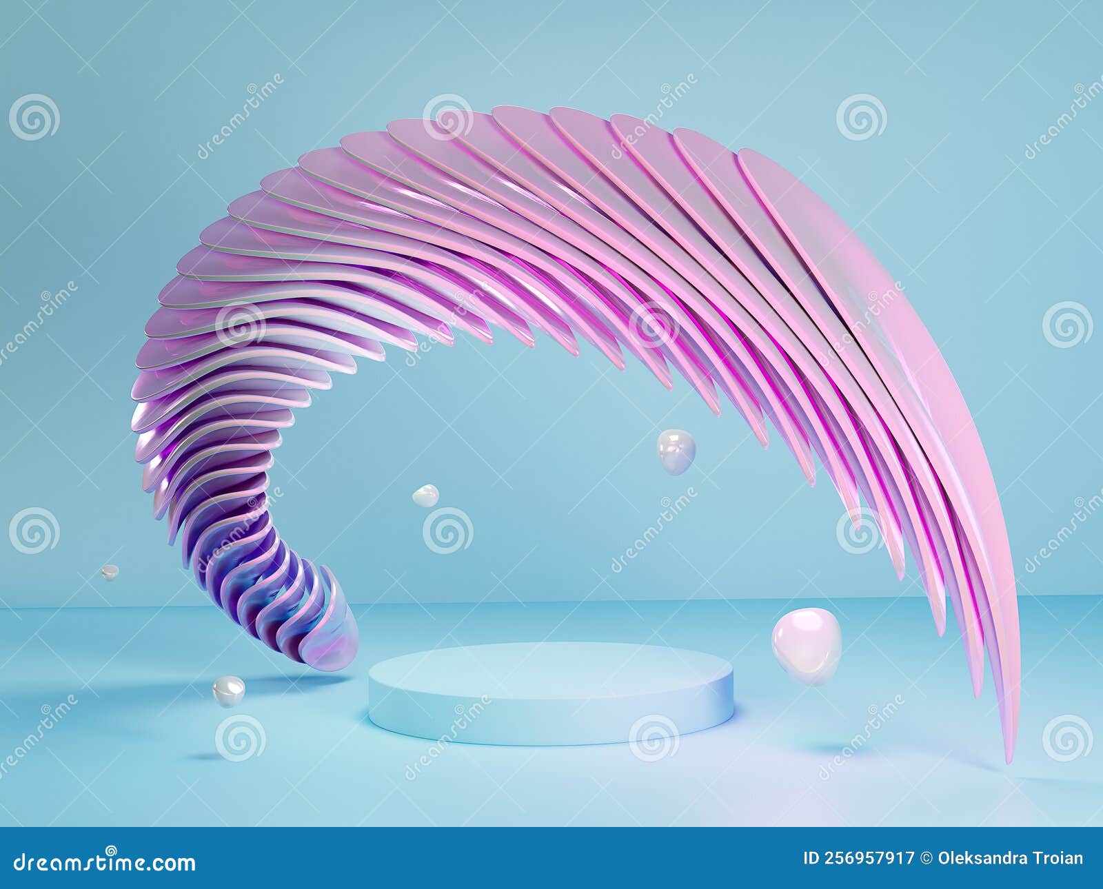 3d Render of Abstract Arc in Futuristic Style with Liquid Drops Stock ...