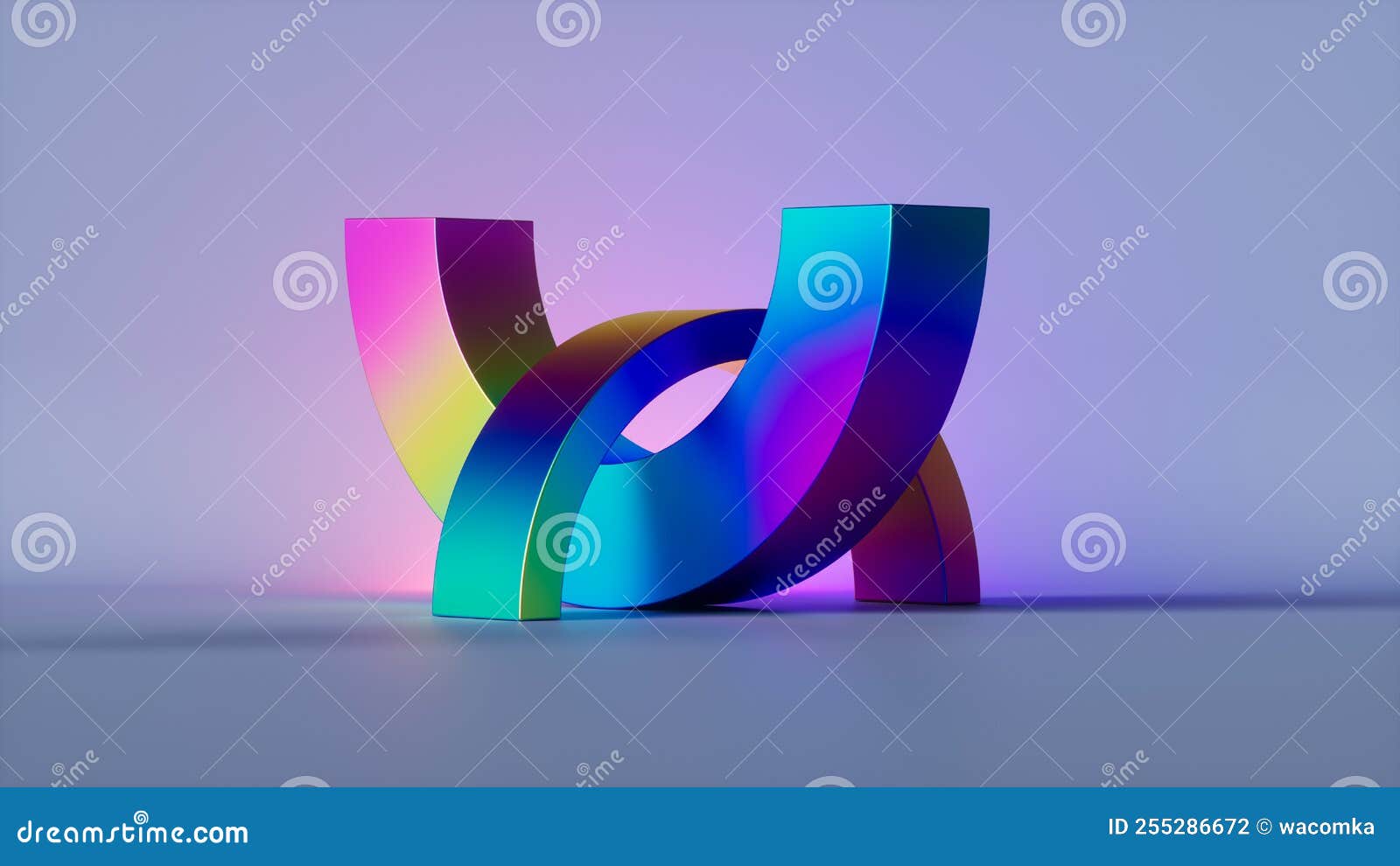 3d Render, Abstract Background with Colorful Geometric Shapes ...