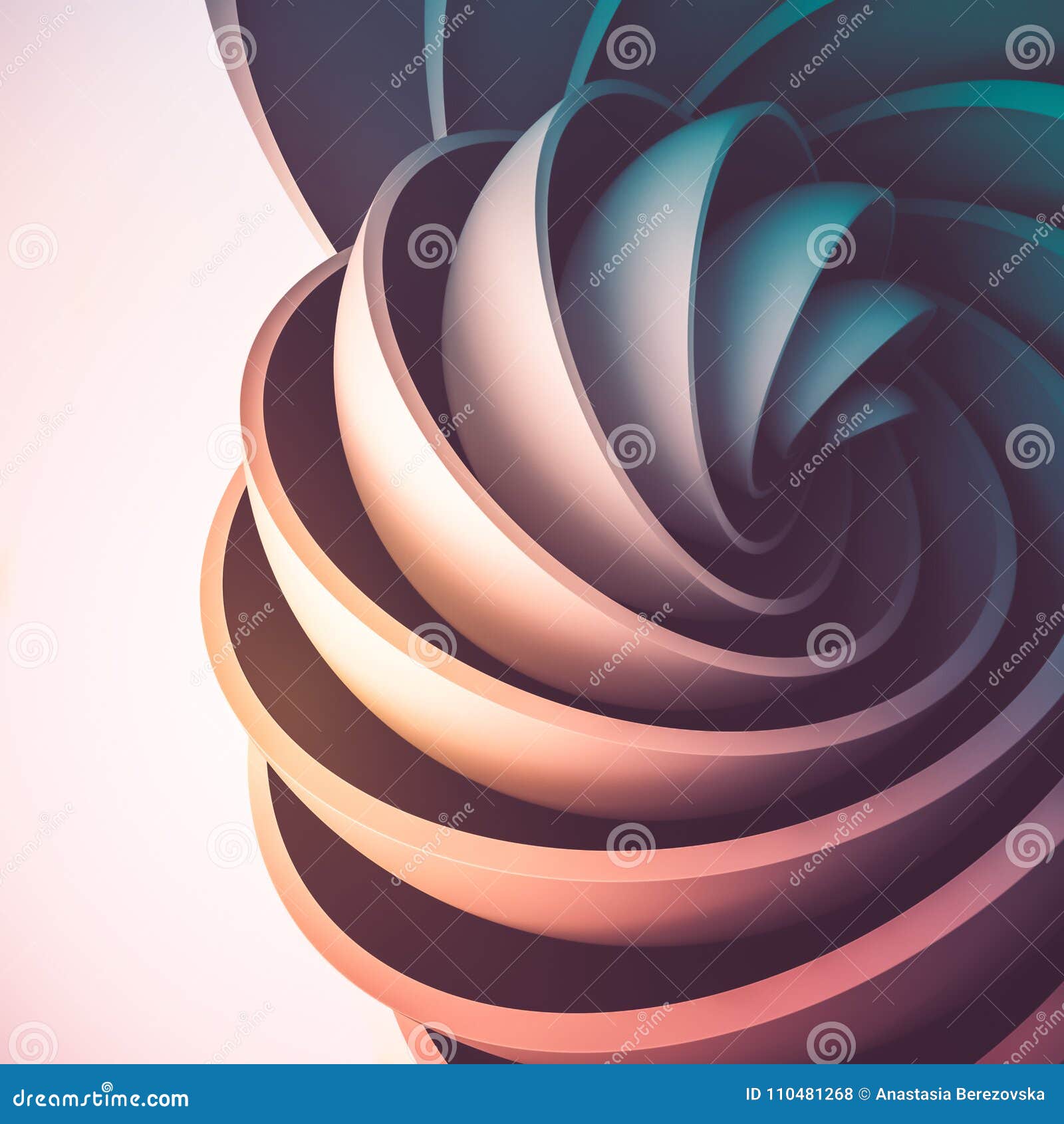 3D Render Abstract Background. Colorful Illuminated Shapes In Motion ...