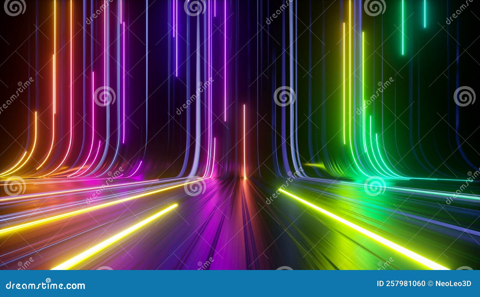3d Render, Abstract Background with Colorful Spectrum. Modern Wallpaper ...