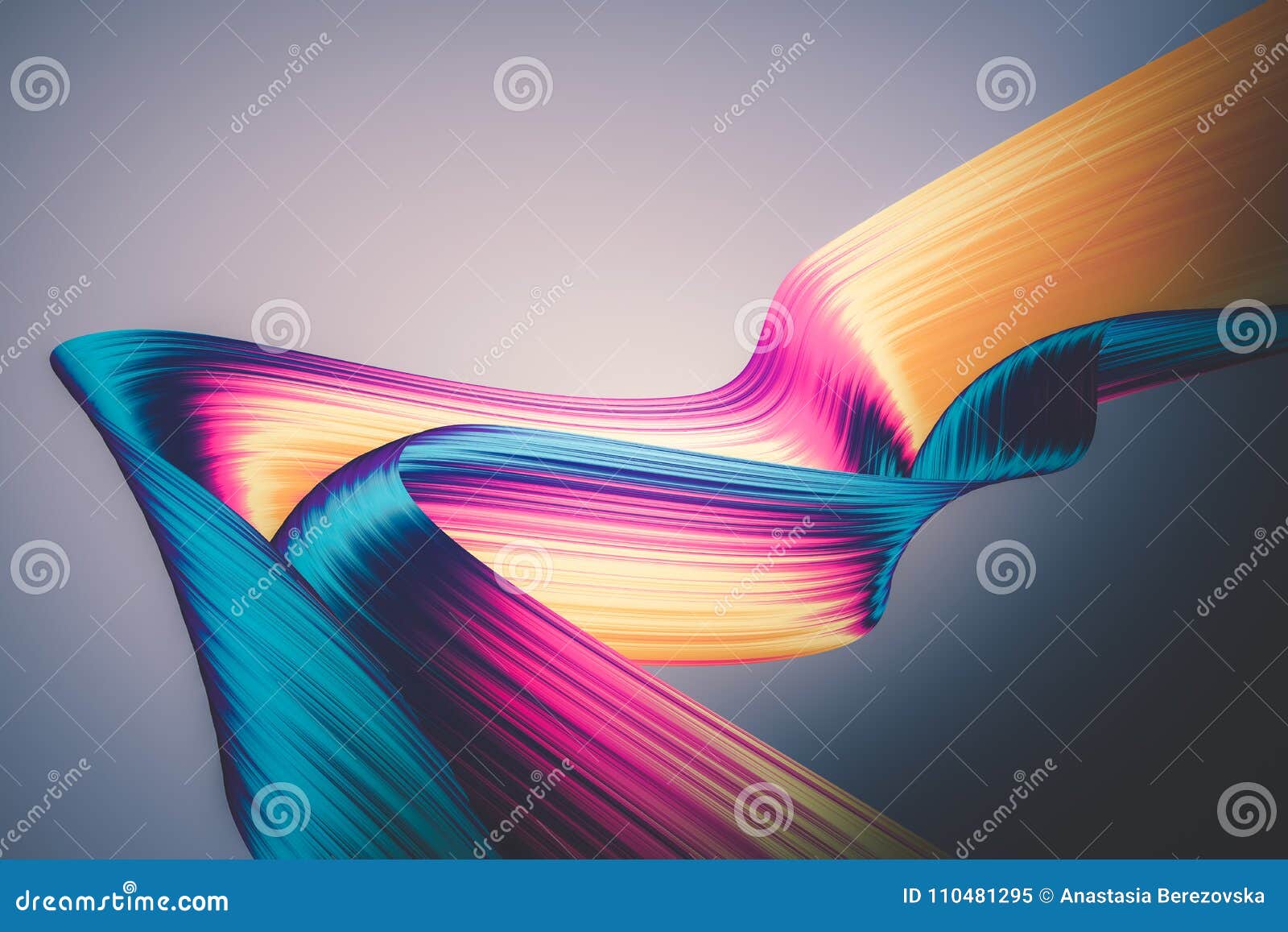 3D Render Abstract Background. Colorful Twisted Shapes in Motion ... 3D Render Abstract Background. Colorful Twisted Shapes in Motion ...