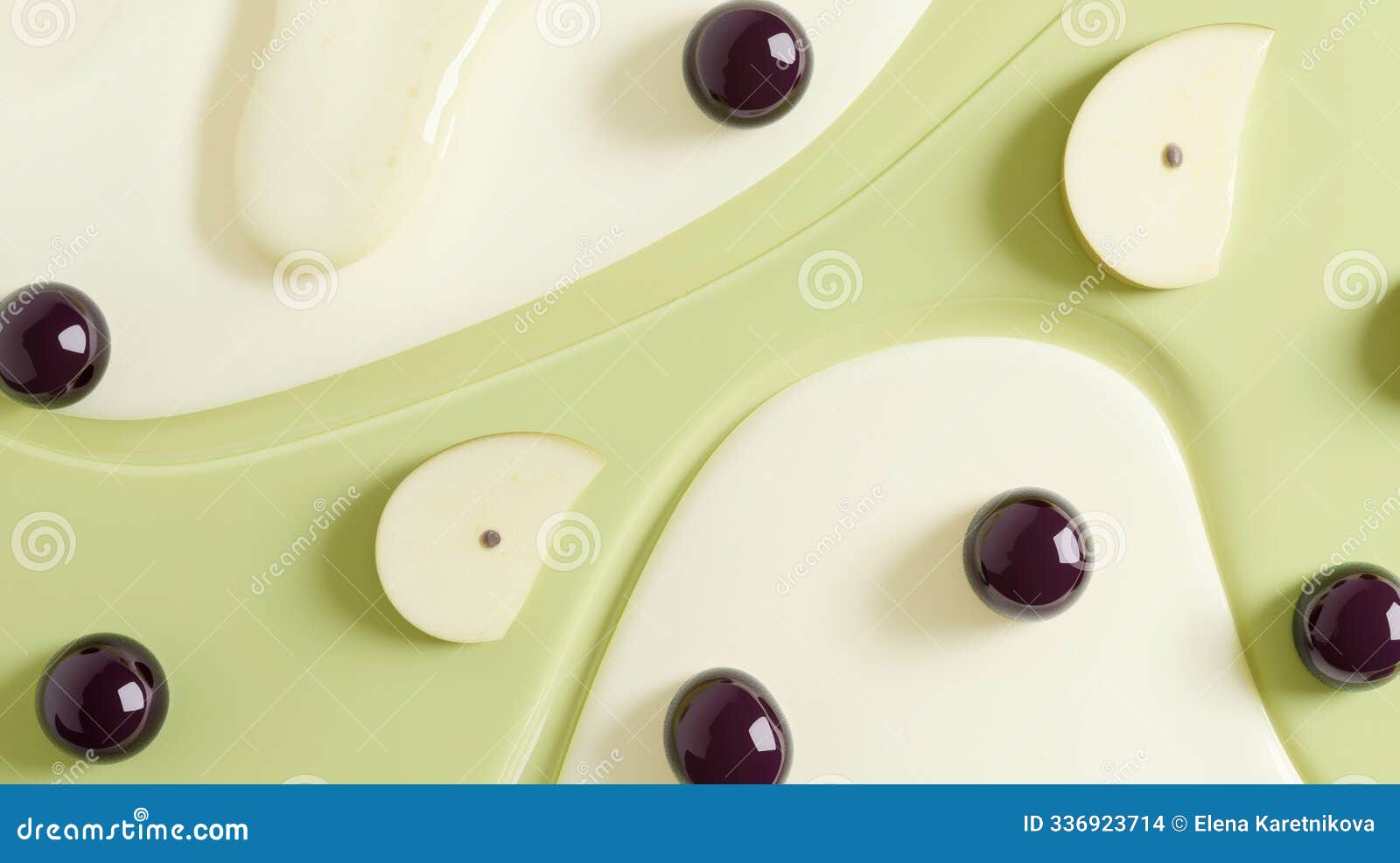 3d Render of an Abstract Background Design Featuring Spheres and Apple ...