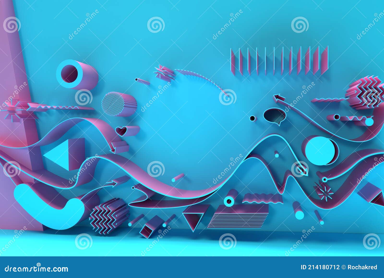 3D Render Abstract Background. Digital 3d Illustration Stock ...