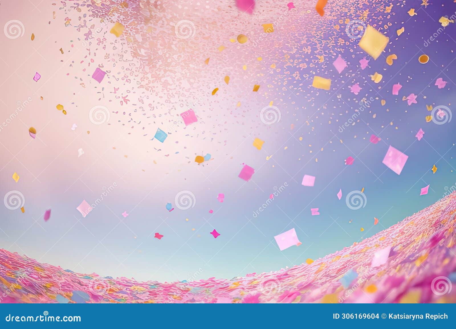3d Render of Abstract Background with Falling Confetti Stock ...