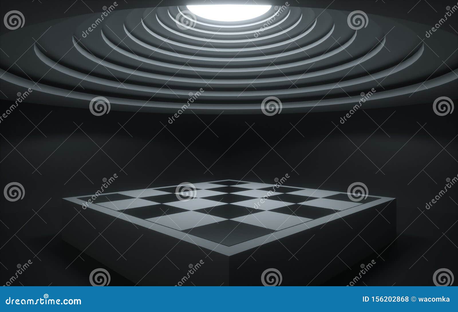 3d Render, Abstract Background, Geometrical Shapes, Chess Board ...