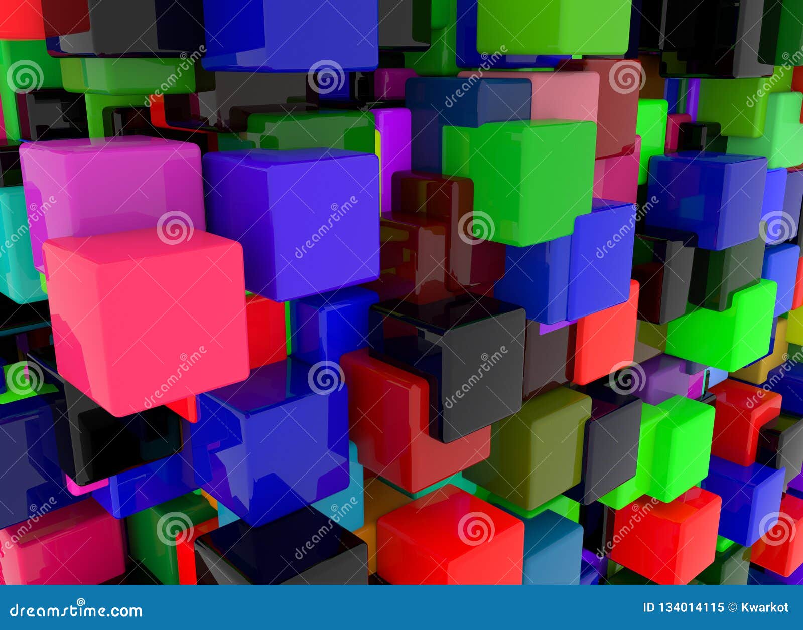 3d Render Abstract Background. Geometry Shapes that Goes Up and Down ...