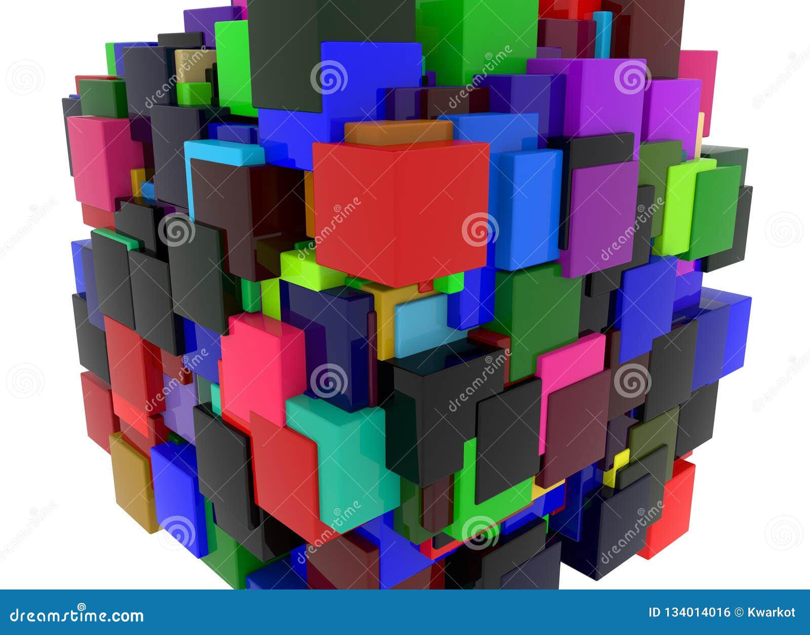3d Render Abstract Background. Geometry Shapes that Goes Up and Down ...