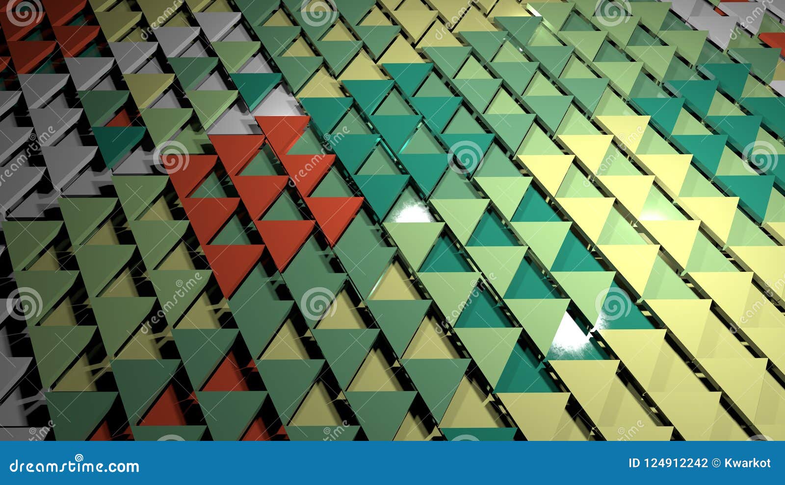 3d Render Abstract Background. Triangle Form Stock Illustration ...