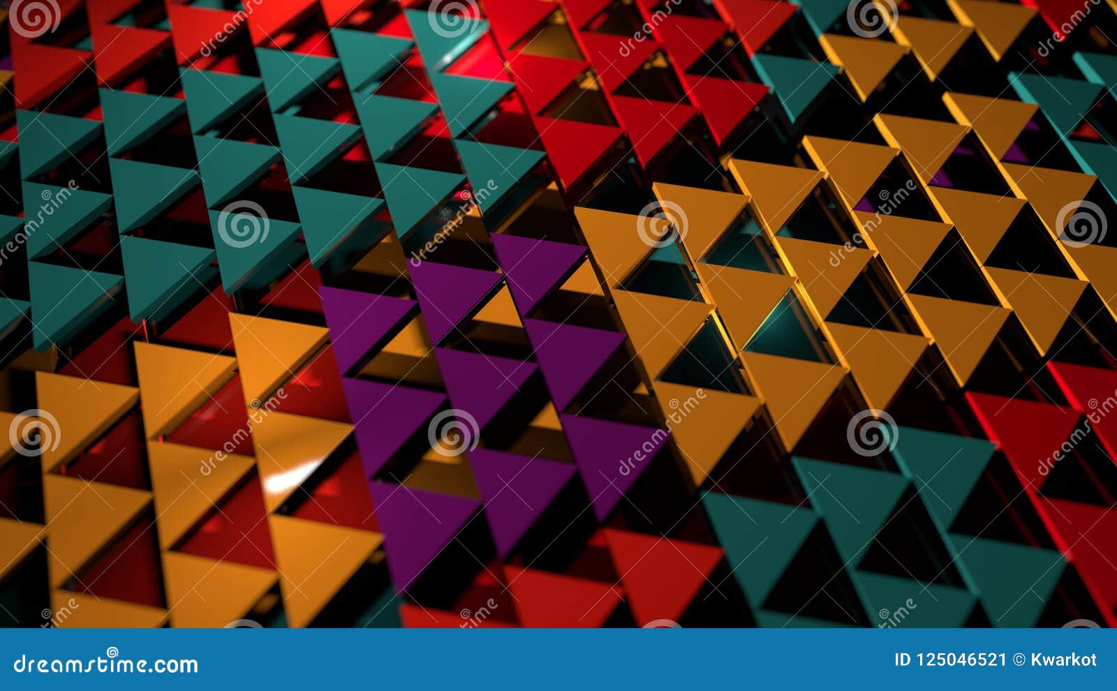 3d Render Abstract Background. Triangle Form Stock Illustration ...