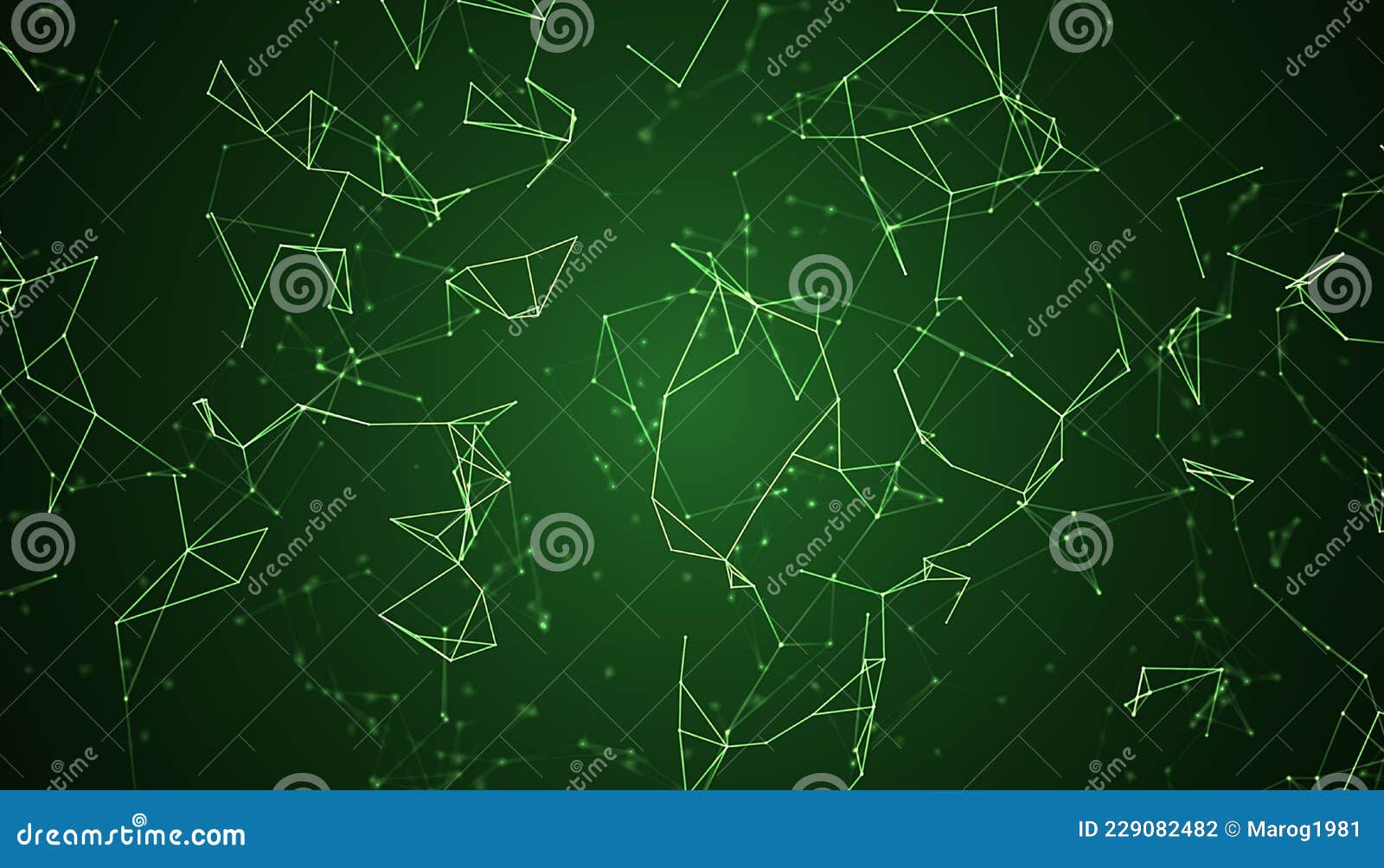 3d Render of Abstract Background in Green - Network Stock Illustration ...