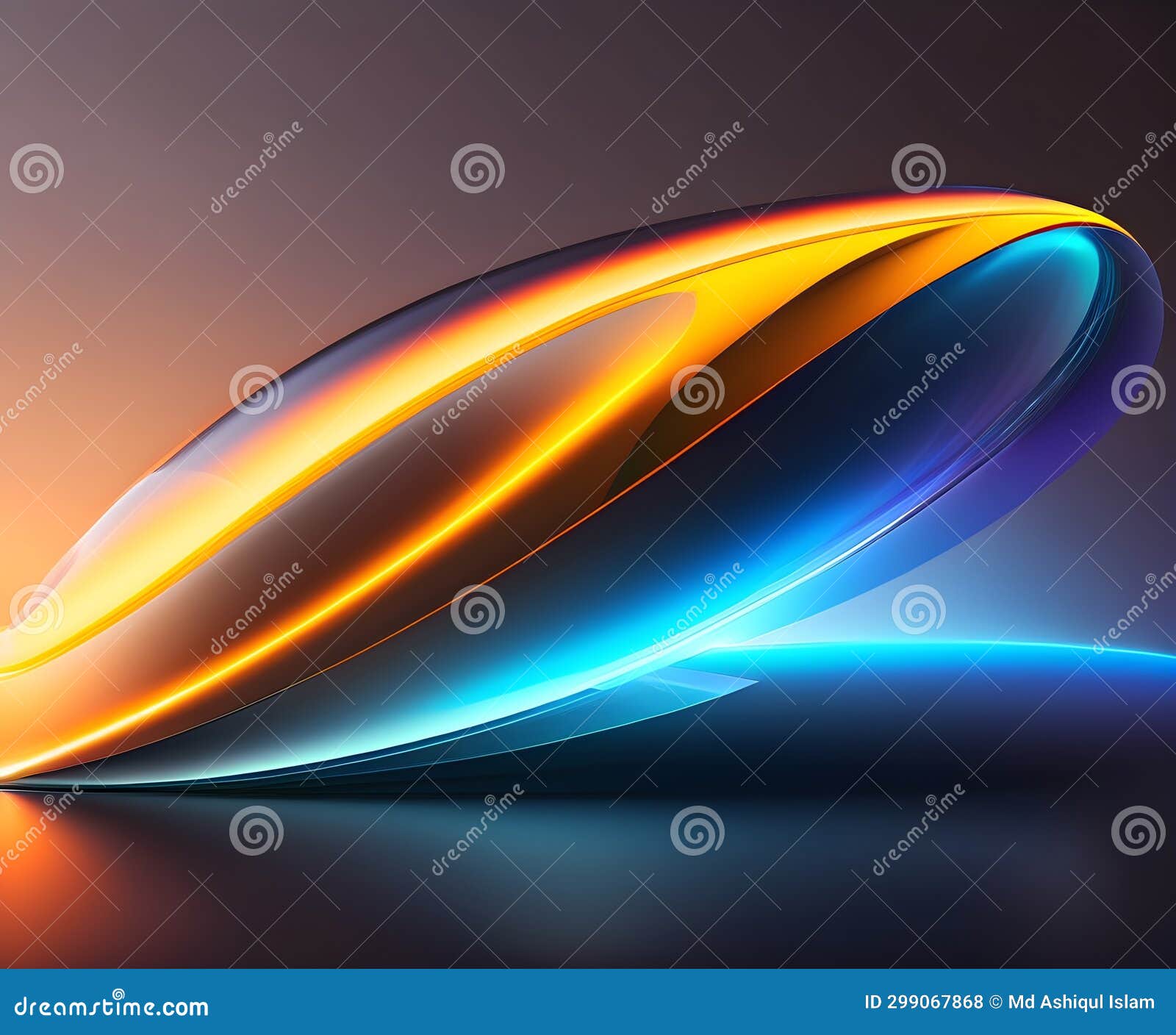 3d Render, Abstract Background, Light Lines, Modern Design, Bright ...