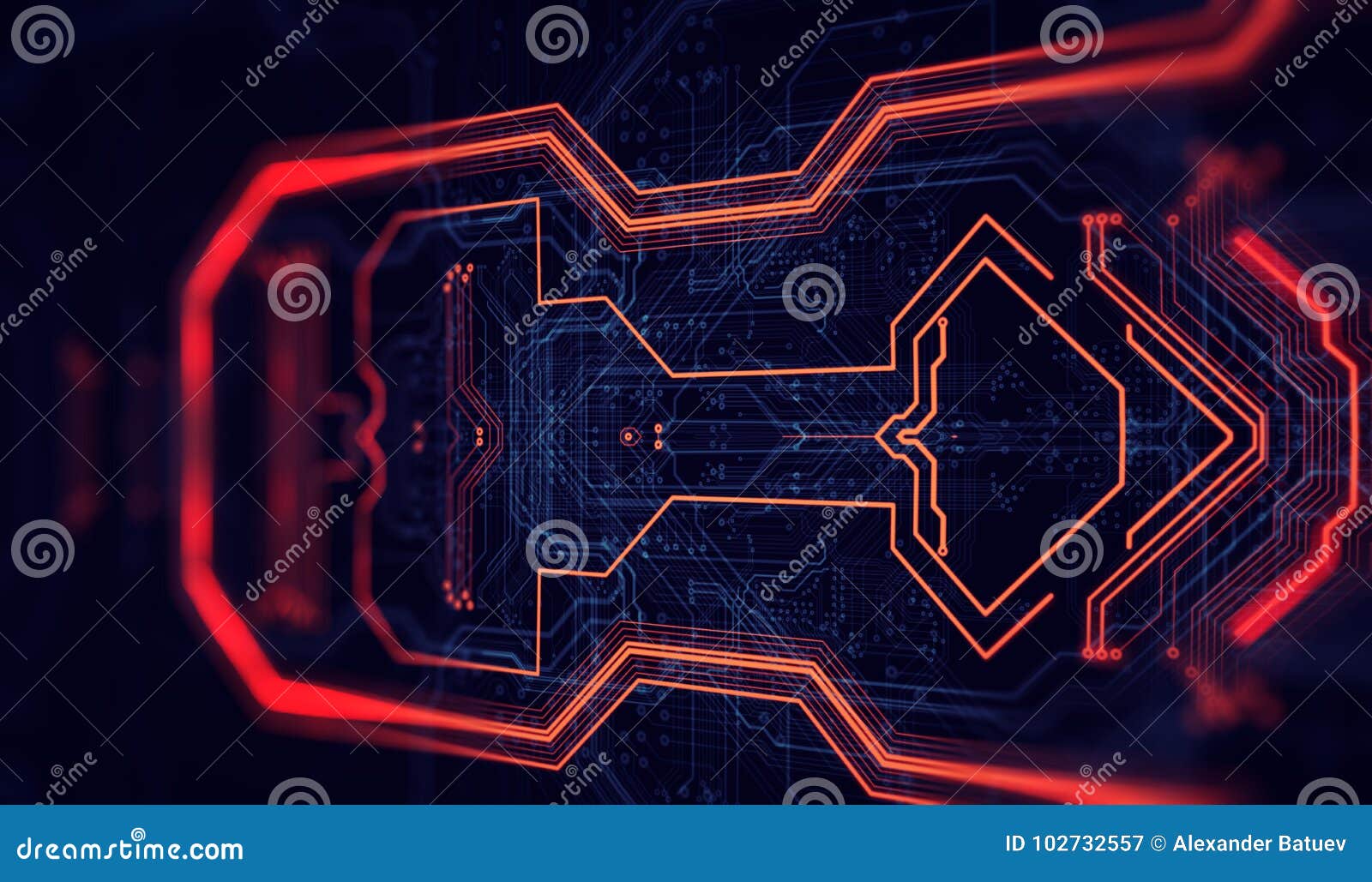3D Render Abstract Background Made of Array of Points and Line. Stock ...