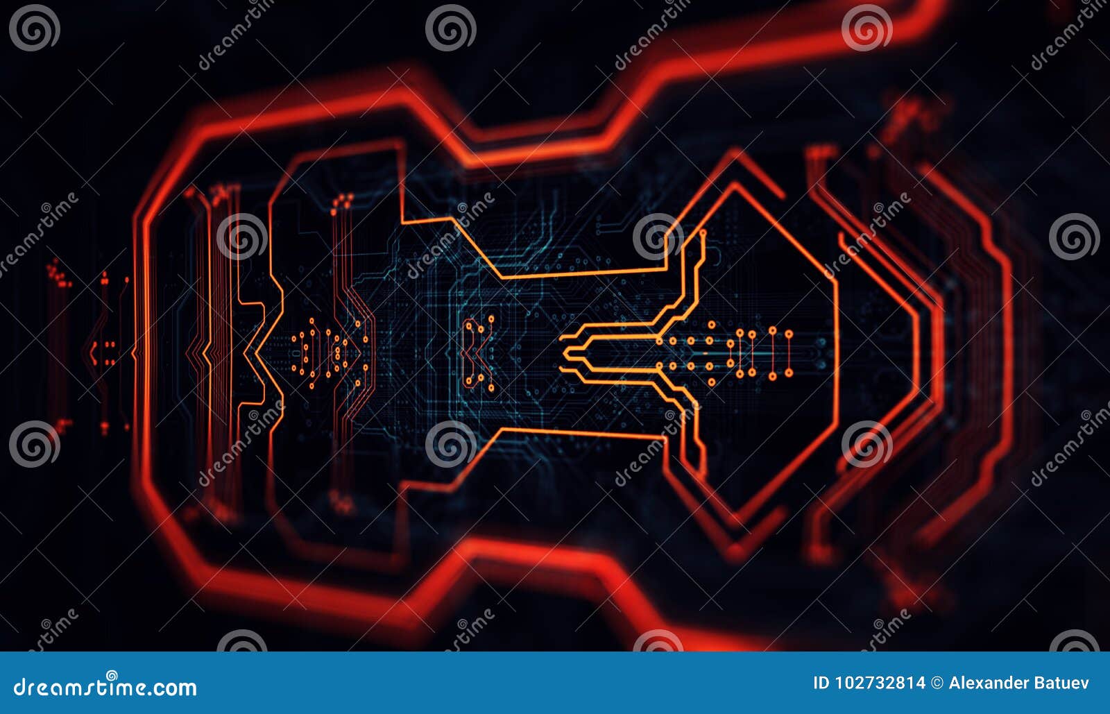 3D Render Abstract Background Made of Array of Points and Line. Stock ...