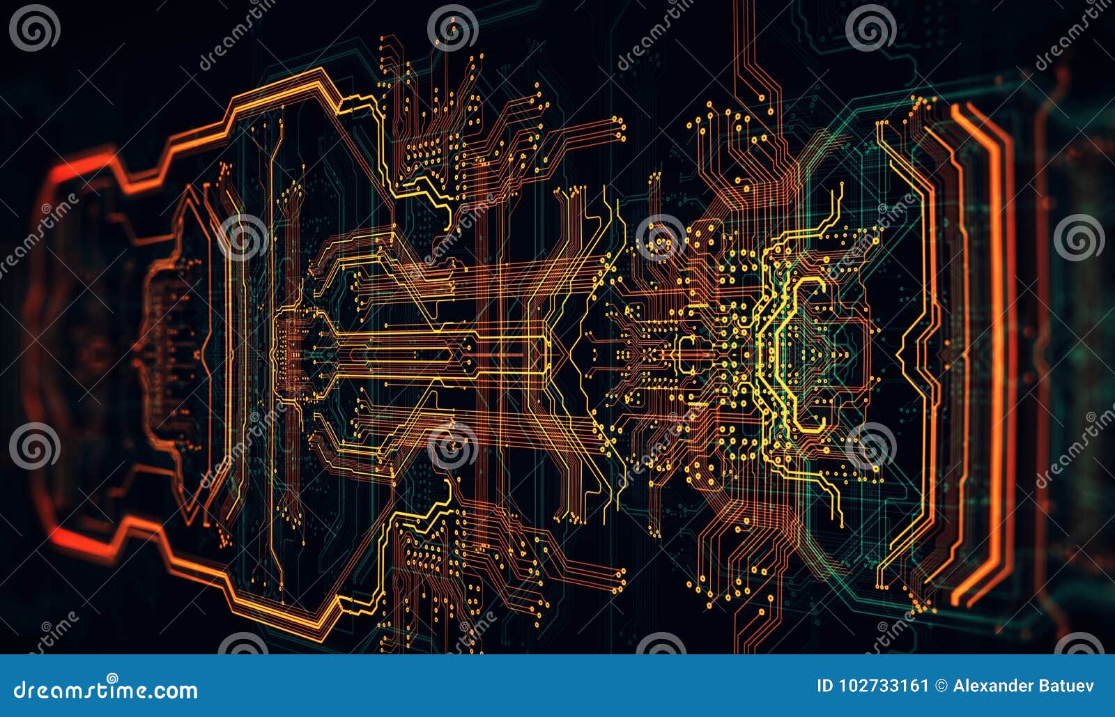3D Render Abstract Background Made of Array of Points and Line. Stock ...