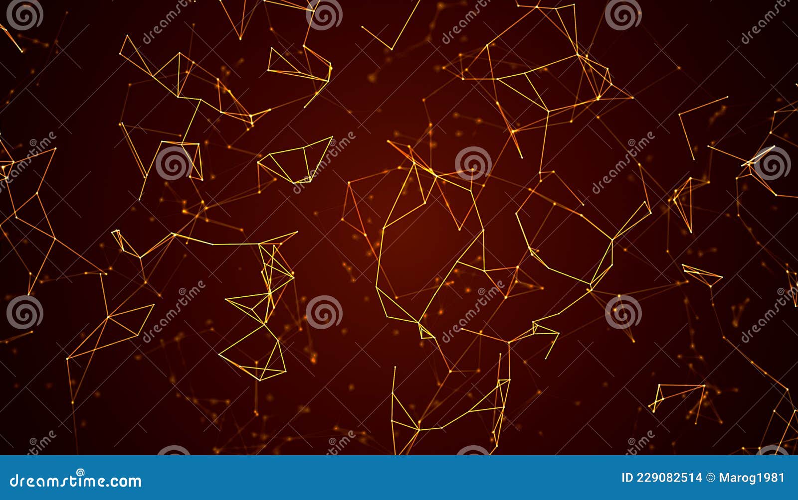 3d Render of Abstract Background in Red - Network Stock Illustration ...