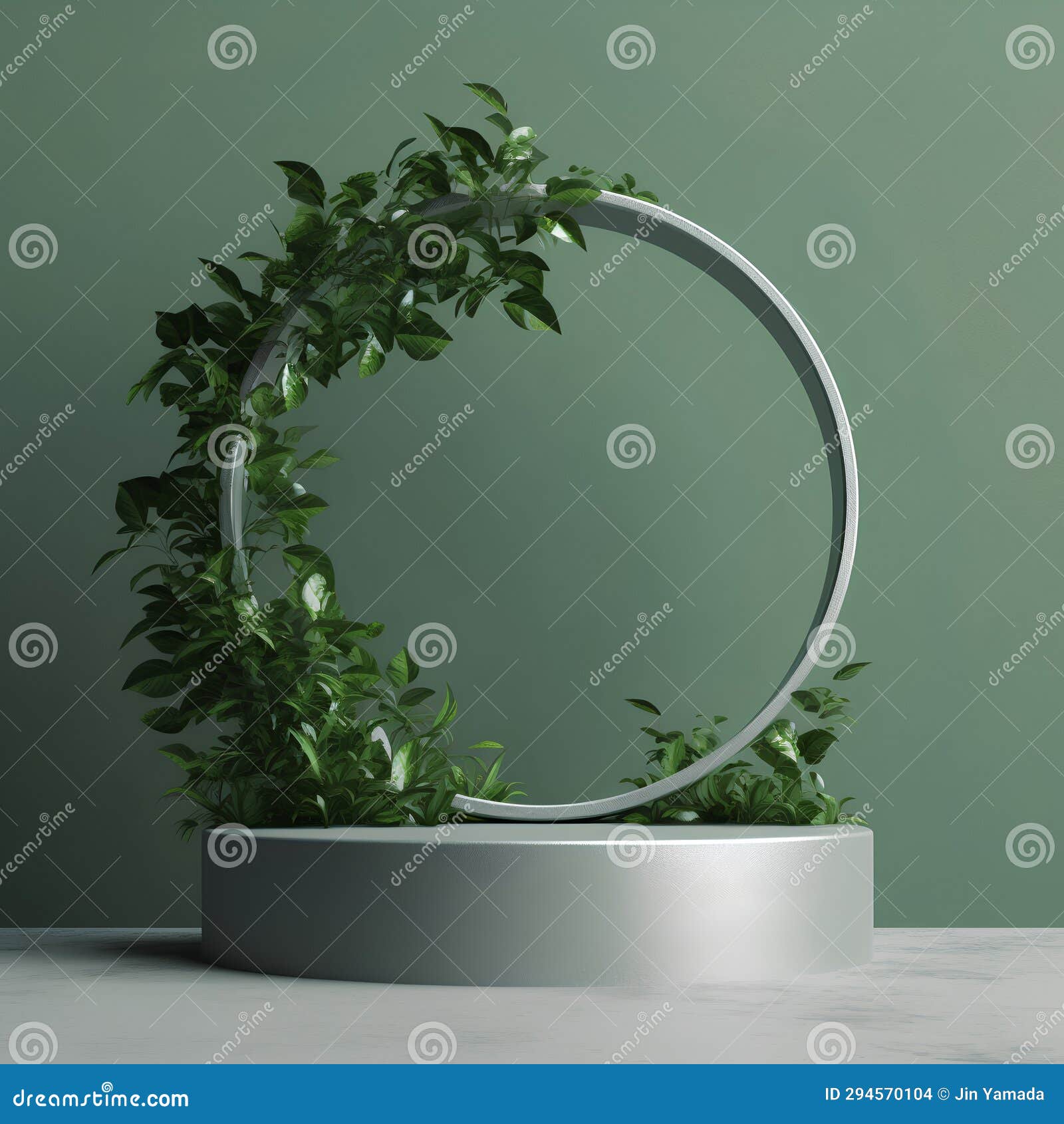 3d Render, Abstract Background, Round Platform for Product Presentation ...