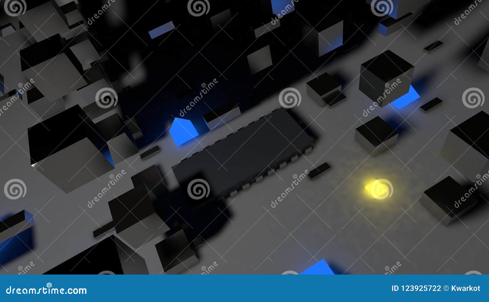 3d Render Abstract Background. Tech Geometry Shapes that Goes Up and ...