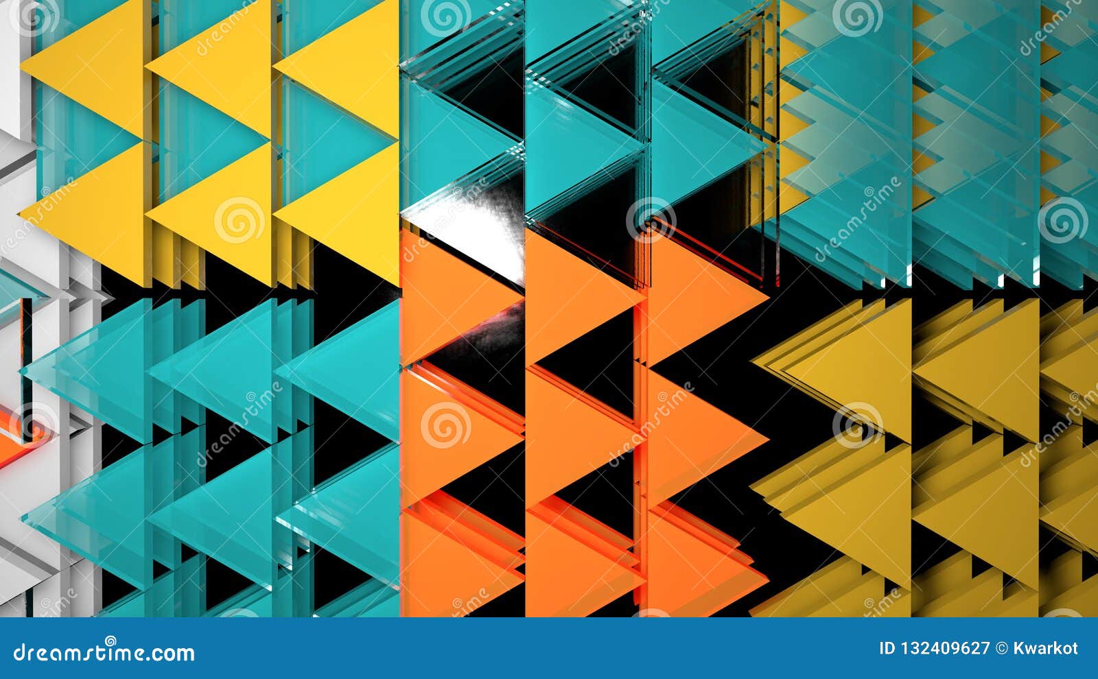 3d Render Abstract Background. Triangle Form Stock Illustration ...