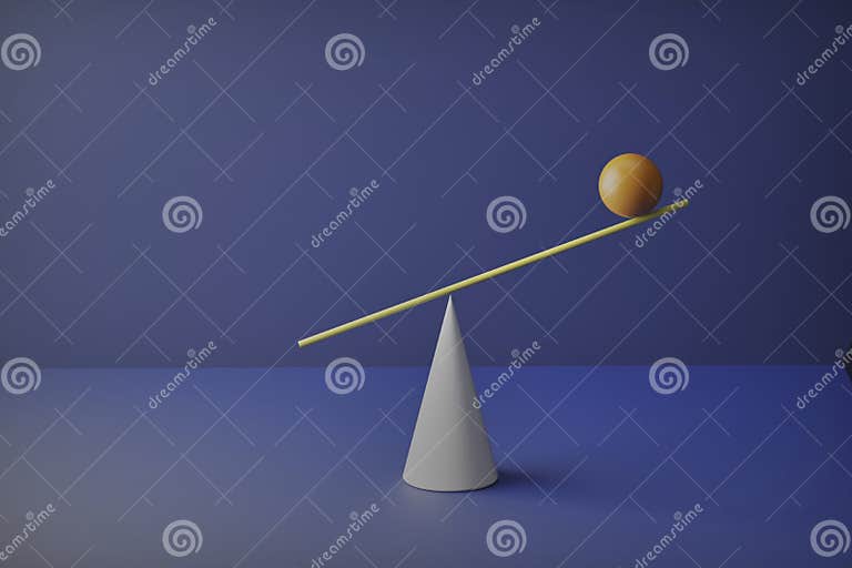 3d Render, Abstract Balanced Geometric Composition.Balanced Abstract ...