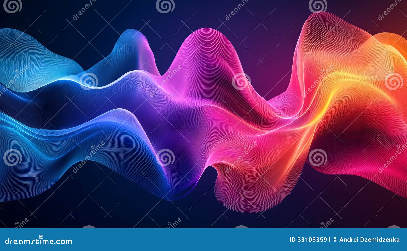 A 3D Render of an Abstract Caustic Background. Colorful Spectrum Light ...
