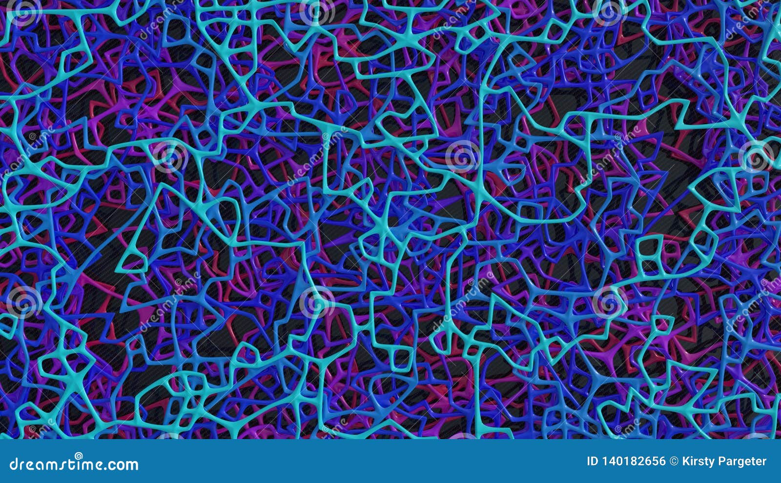 3D Render of Abstract Chaotic Elements Stock Illustration ...