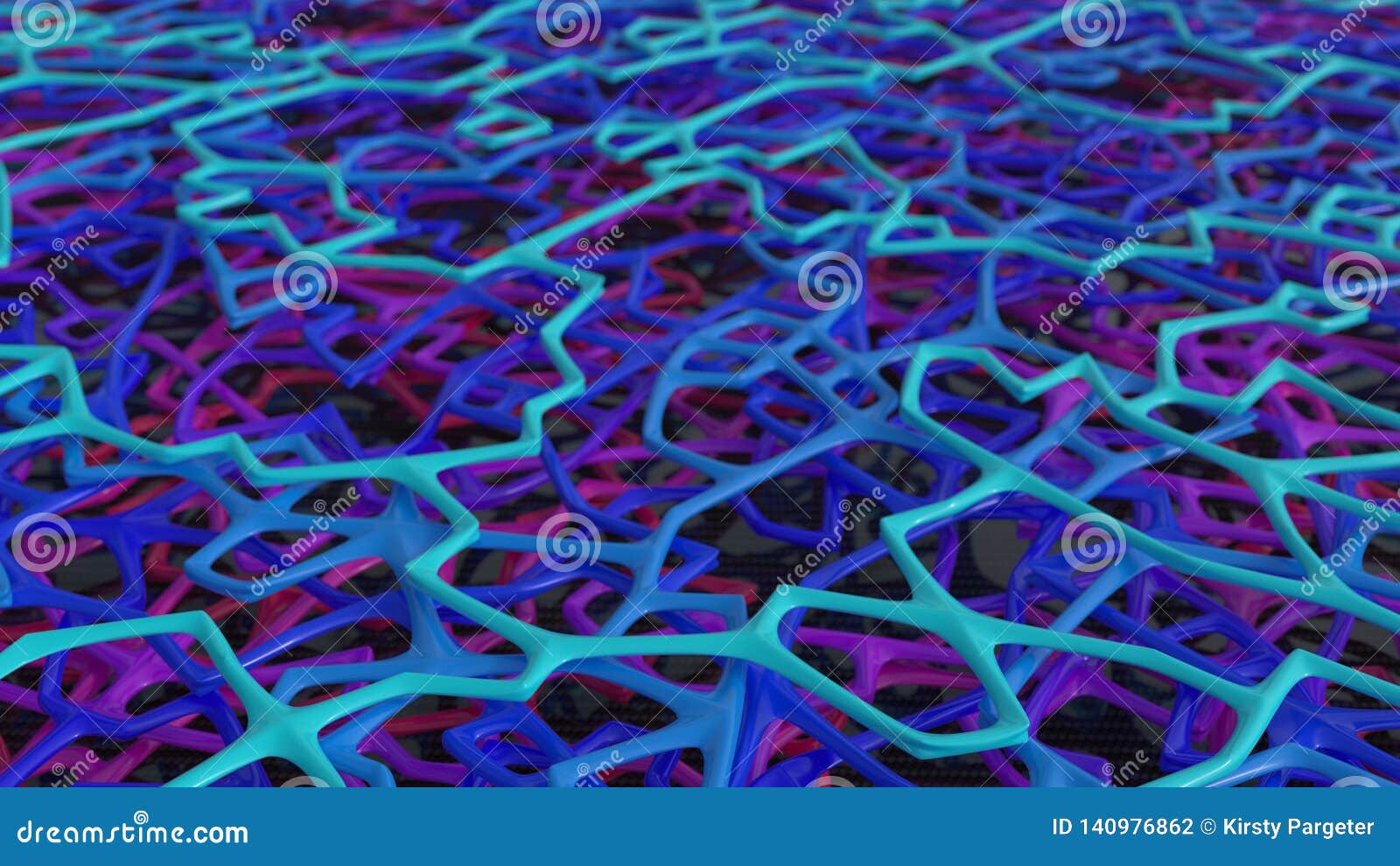 3D Render of Abstract Chaotic Elements Stock Illustration ...