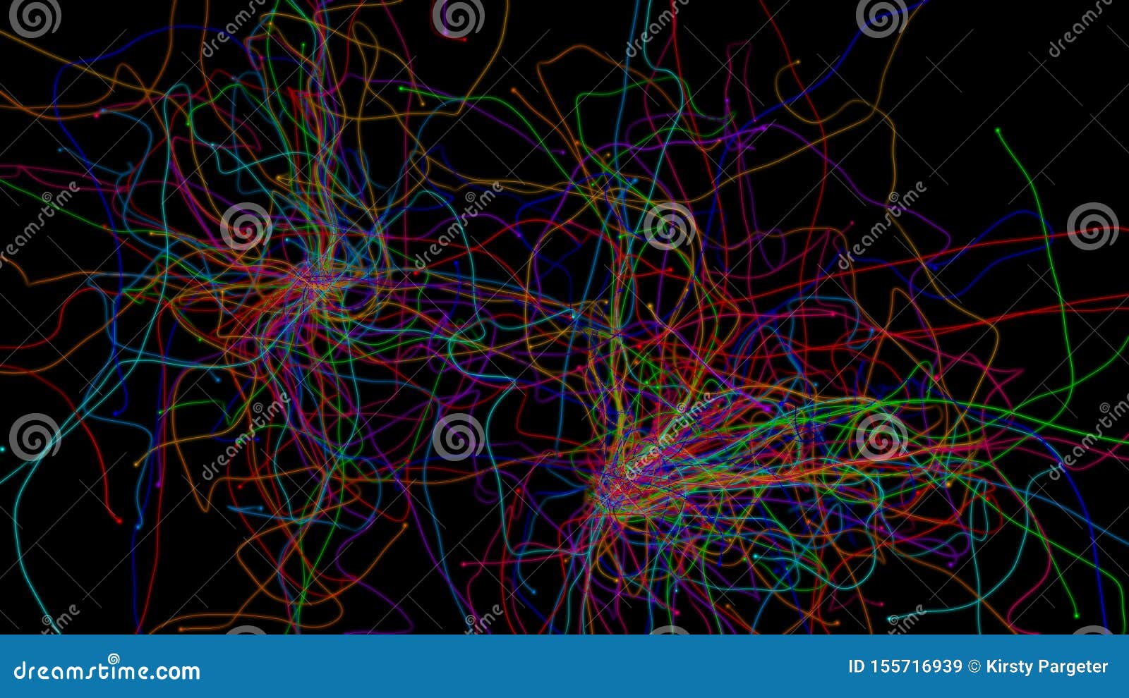 3D Render of Abstract Chaotic Elements Stock Illustration ...