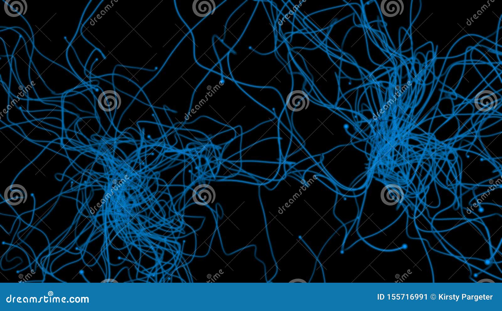3D Render of Abstract Chaotic Elements Stock Illustration ...