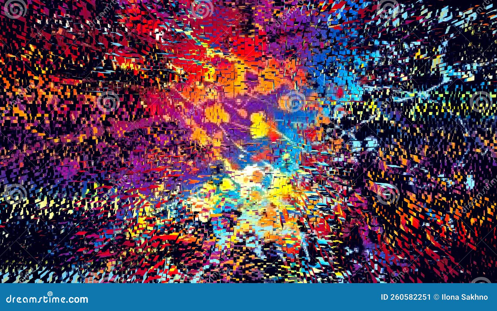 3d Render Abstract Colorful Background Bright Neon Rays And Glowing Lines Pink Yellow Blue