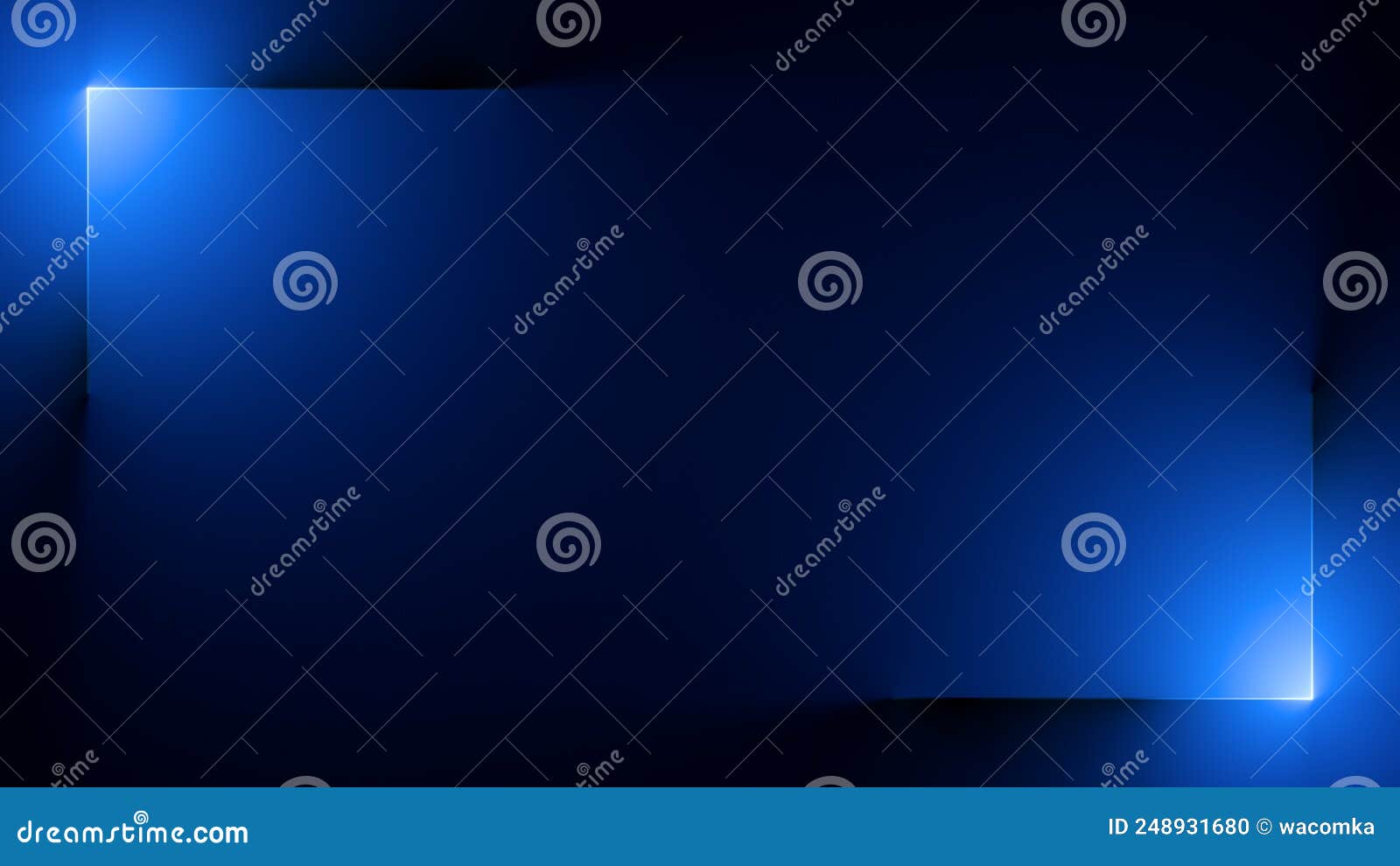 3d Render, Abstract Colorful Neon Background with Blue Gradient. Simple ...