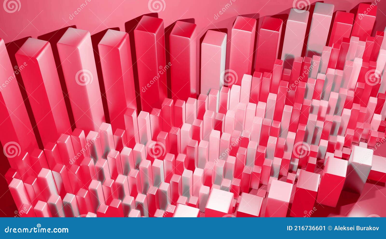3d Render. Abstract Columns As Background for Analytical Theme Stock ...