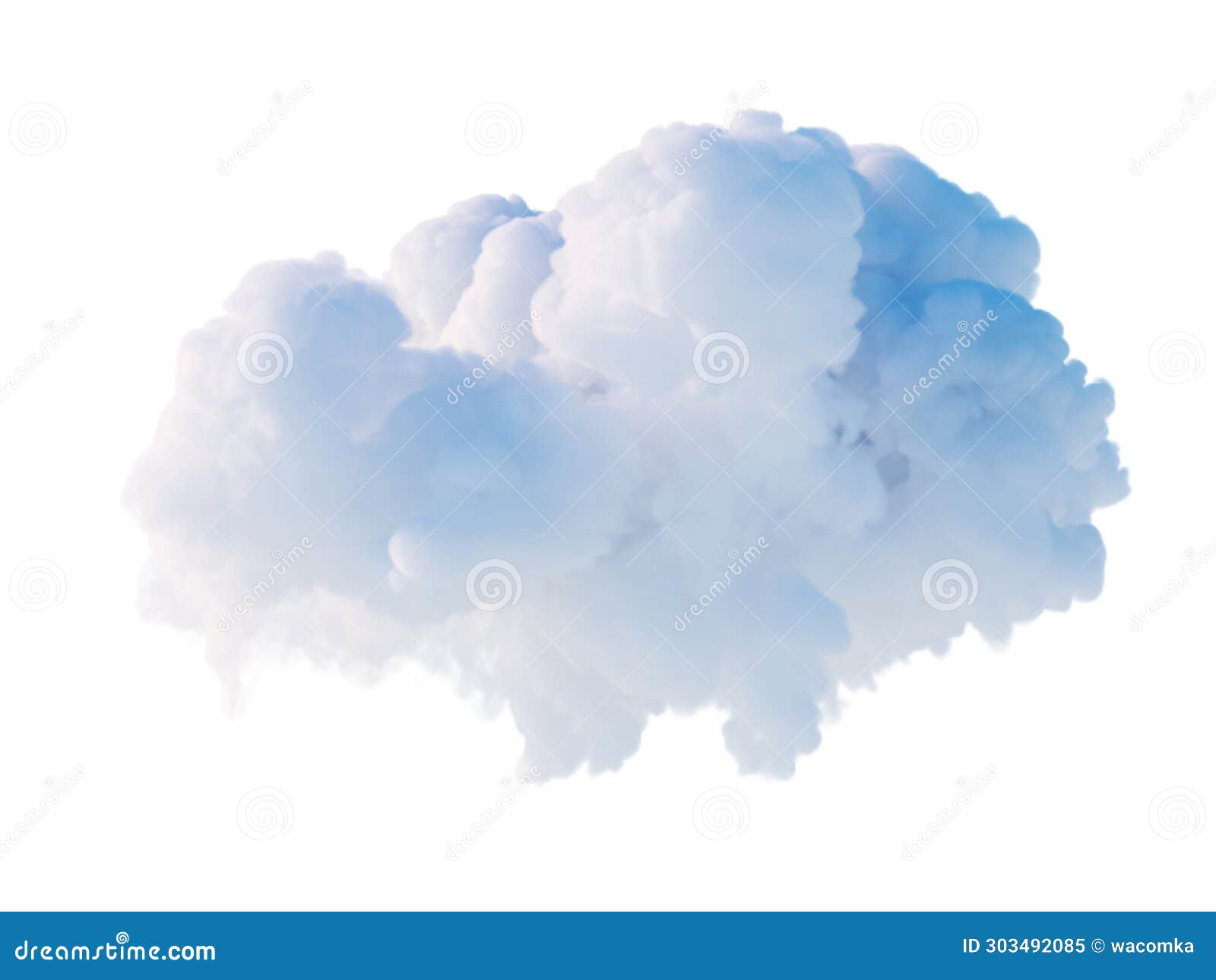 3d Render, Abstract Cumulus, Realistic Cloud Clip Art Isolated on White ...