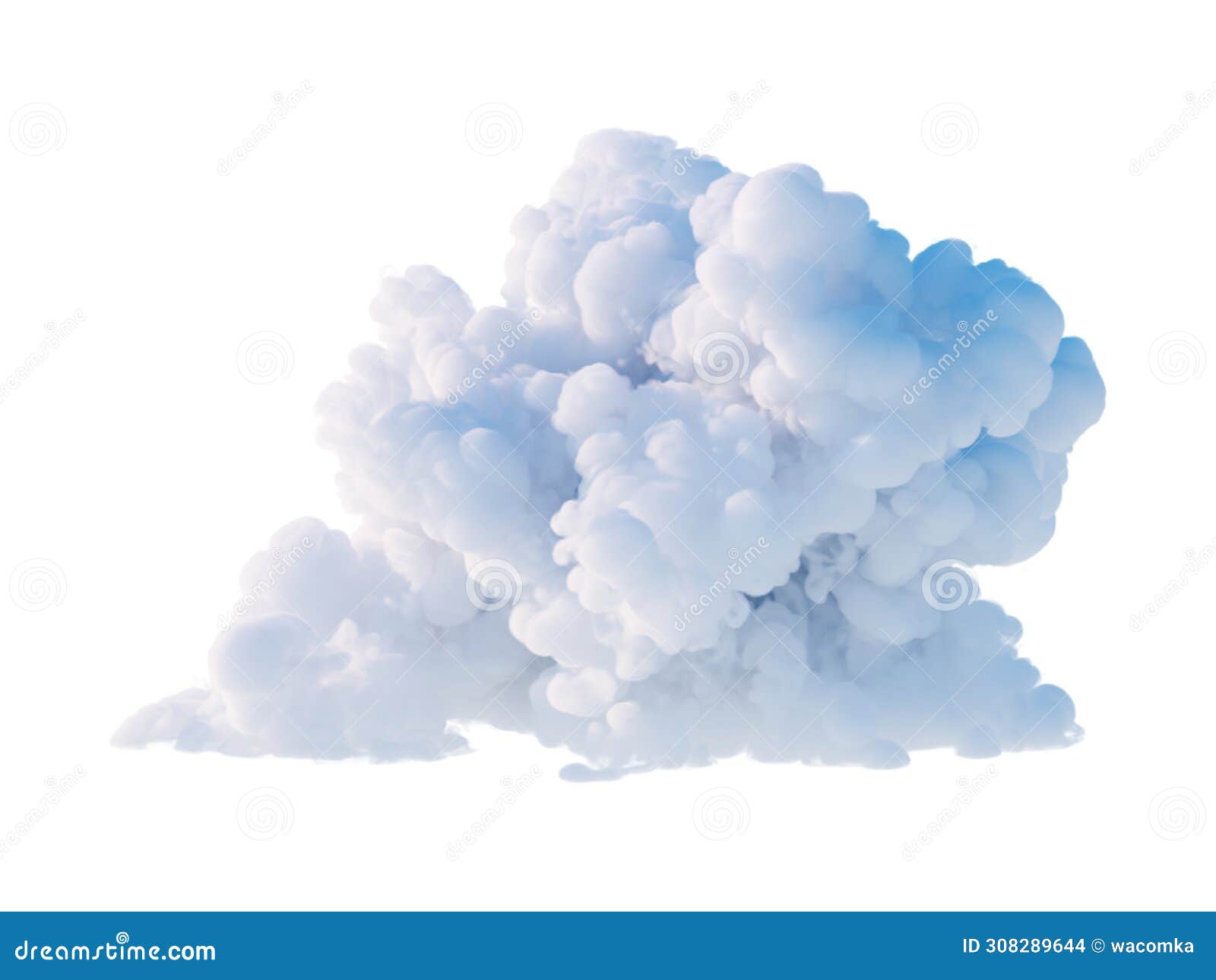 3d Render, Abstract Cumulus, Realistic Cloud Clip Art Isolated on White ...
