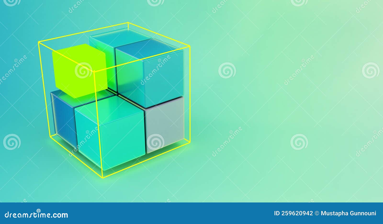 Abstract 3D Background, Colored Abstract Cube Forme Stock Illustration ...