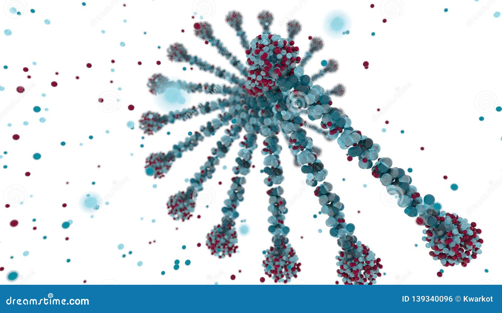 DNA Strand Made of Spheres. Complex Gene Concept Made of Glossy Simple ...