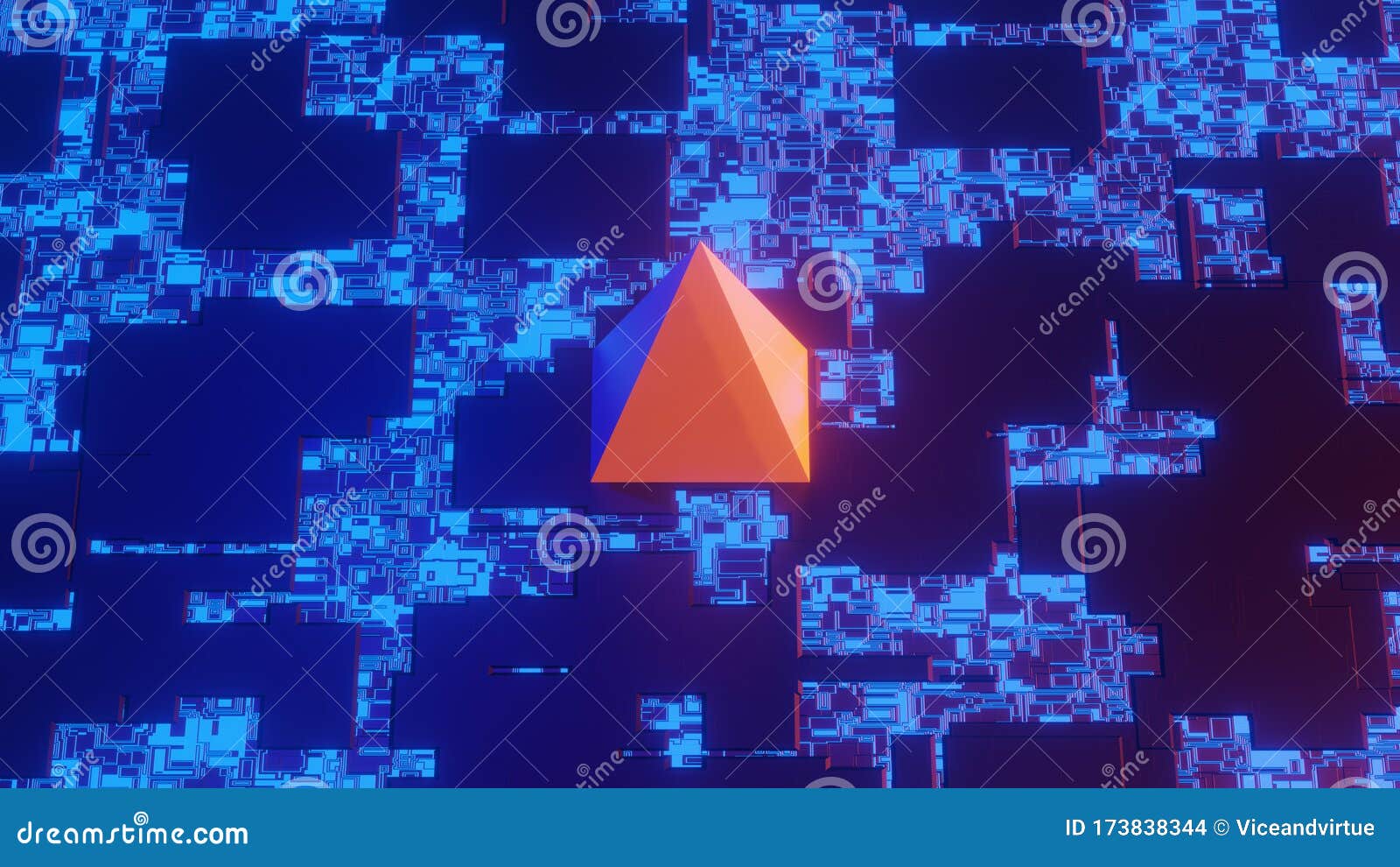 3D Render Of Processor Chip Pattern. Motherboard Digital Chip Stock ...
