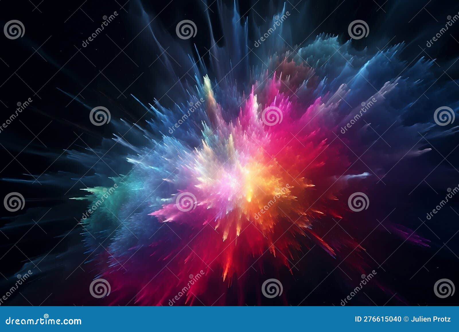 3d Render Abstract Galactic Explosion Background with Vibrant Colors ...