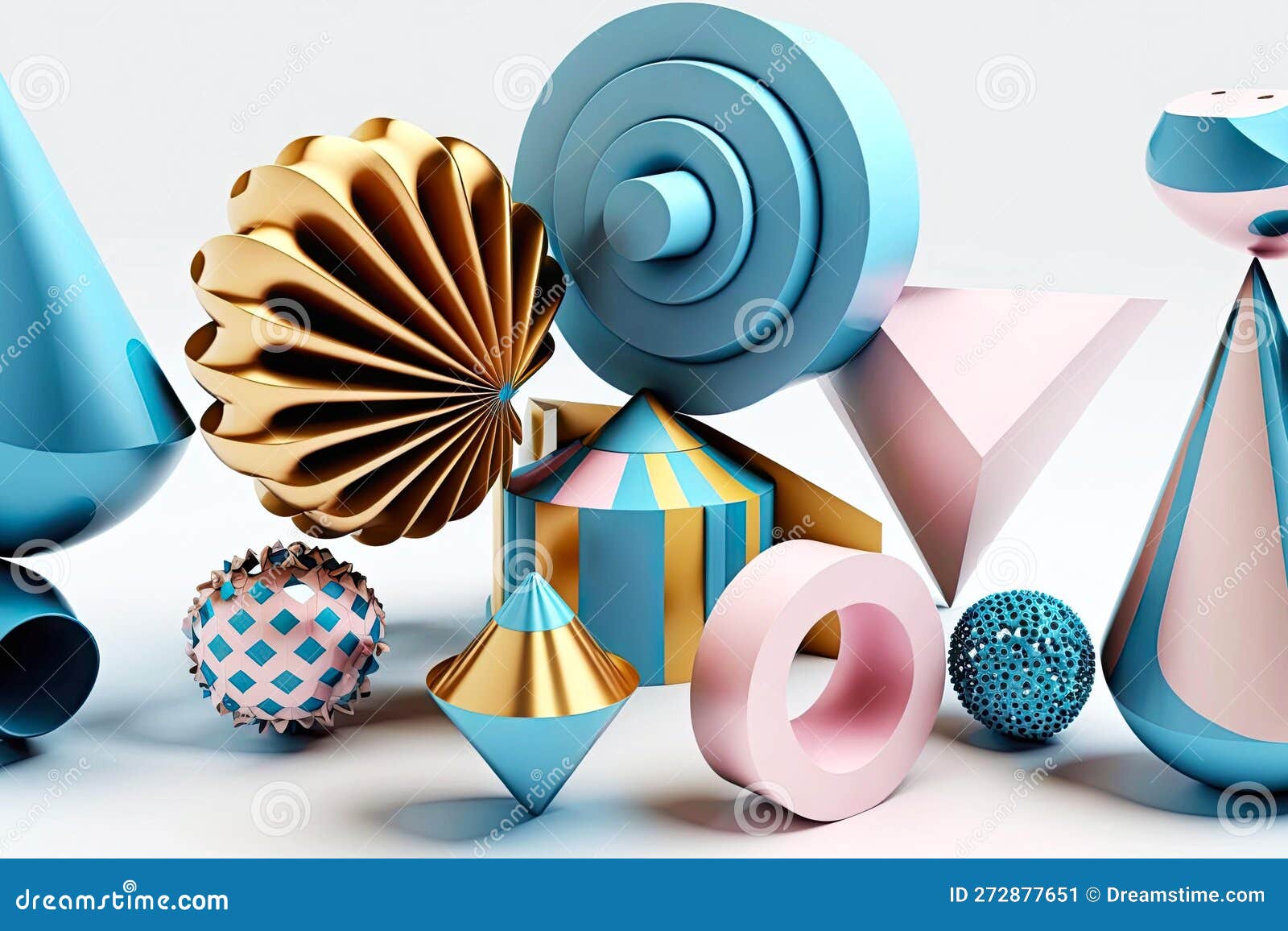 3D Render Abstract Geometric Background Consisting of Multi-colored ...
