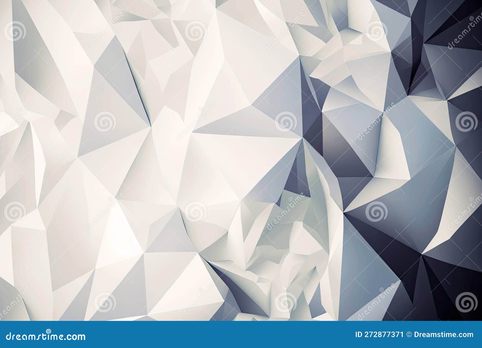 3D Render Abstract Geometric Background in Form of White Faceted ...